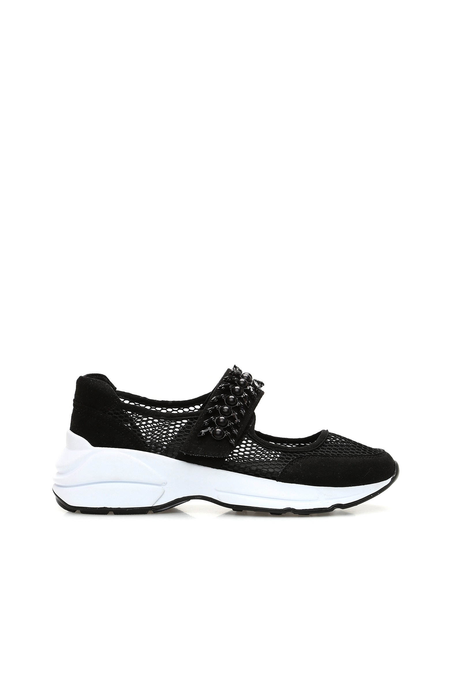 Taşlı Siyah Kadın Sneaker