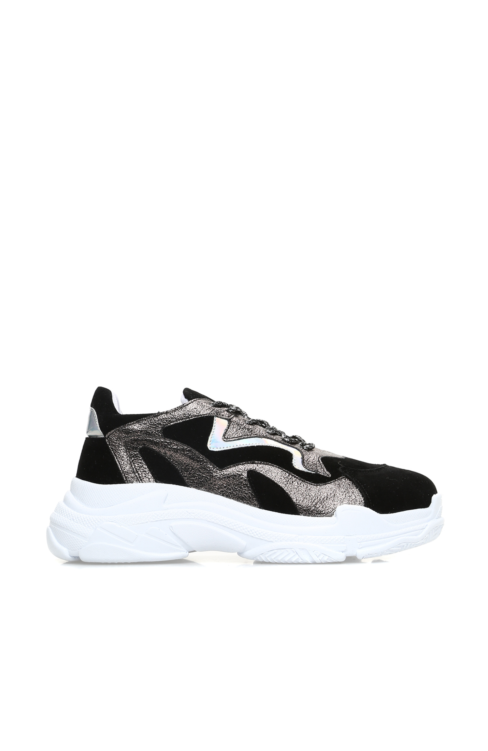 Süet Siyah Antrasit Kadın Sneaker Süet Siyah Antrasit Kadın Sneaker