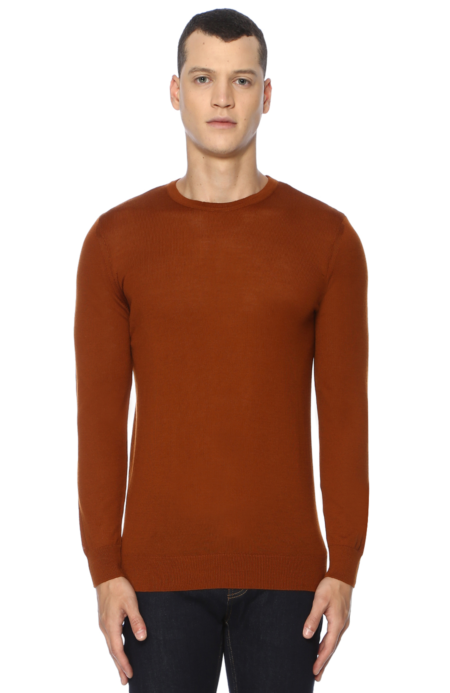 Bisiklet Yaka Kiremit Triko