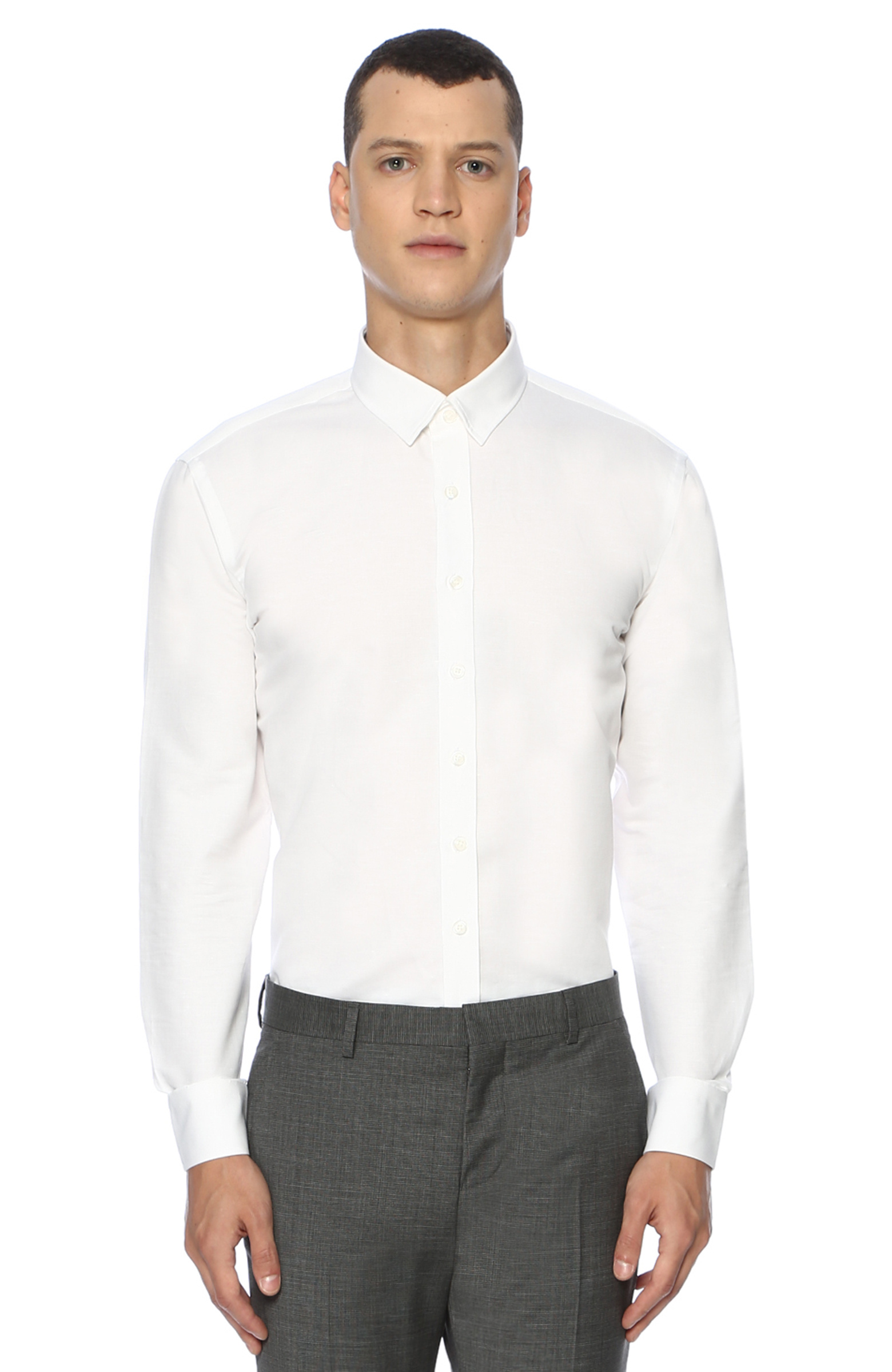 Slim Fit Beyaz Gömlek