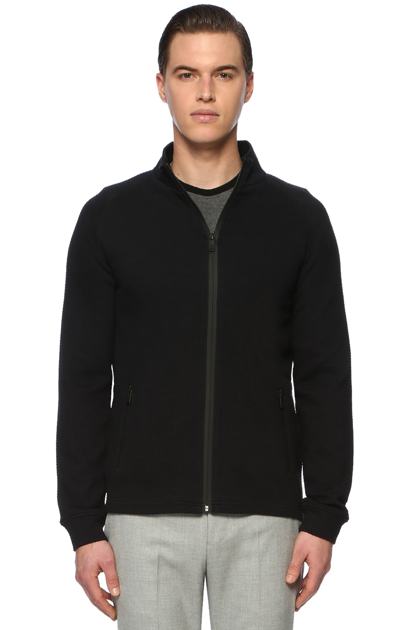 Dik Yaka Lacivert Triko