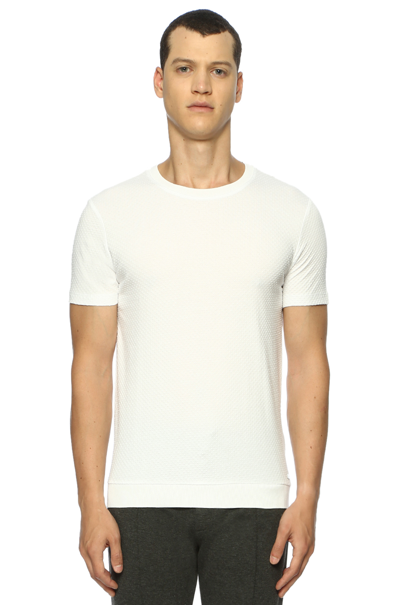 Slim Fit Beyaz Tshirt