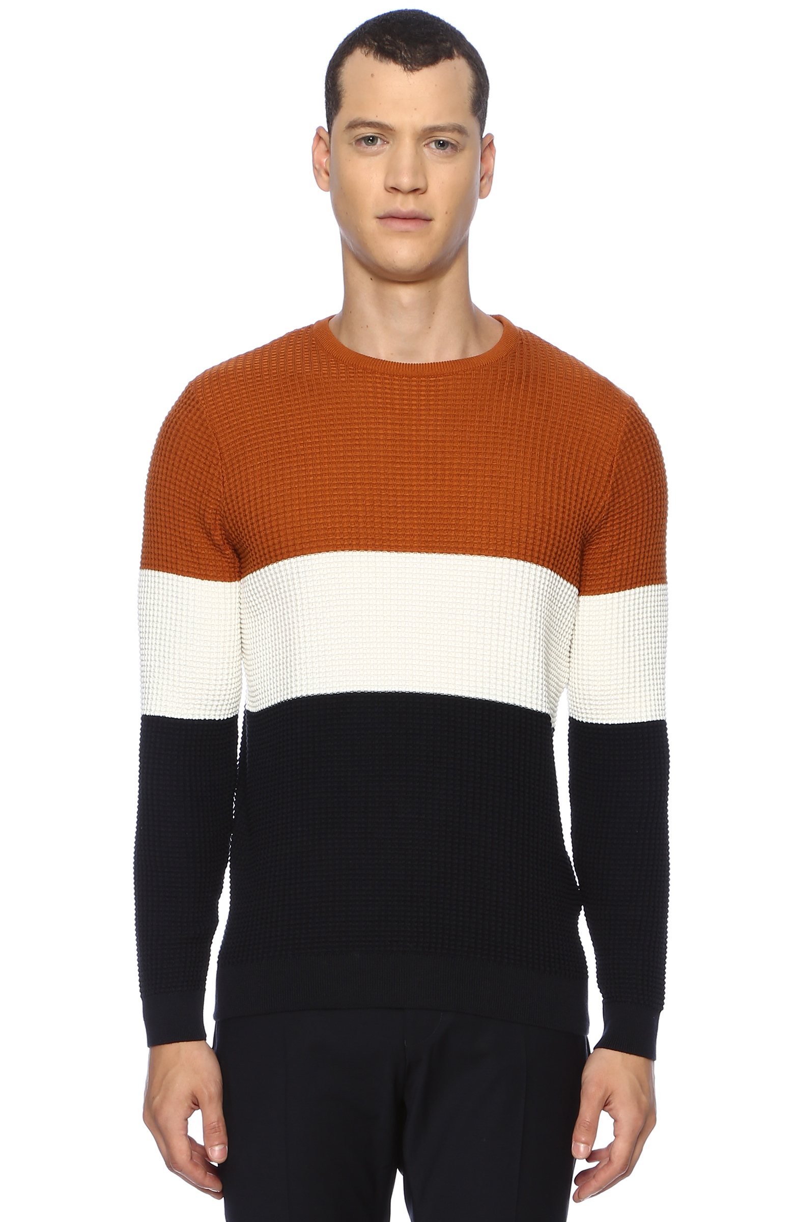 Bisiklet Yaka Kiremit Triko