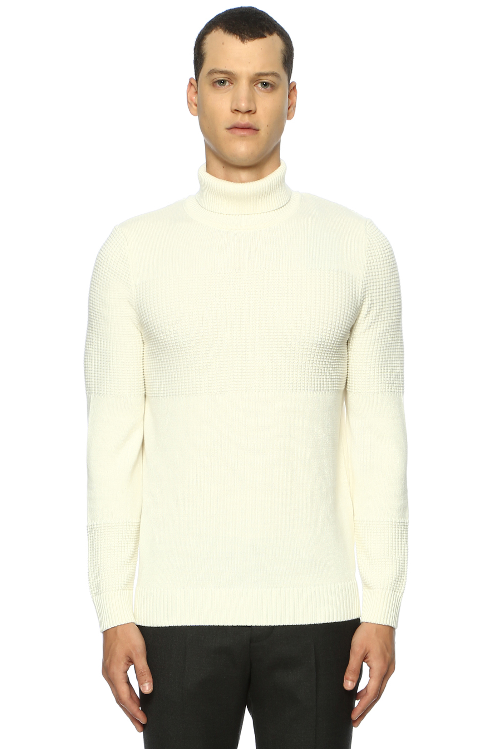 Balıkçı Yaka Ekru Triko Balıkçı Yaka Ekru Triko