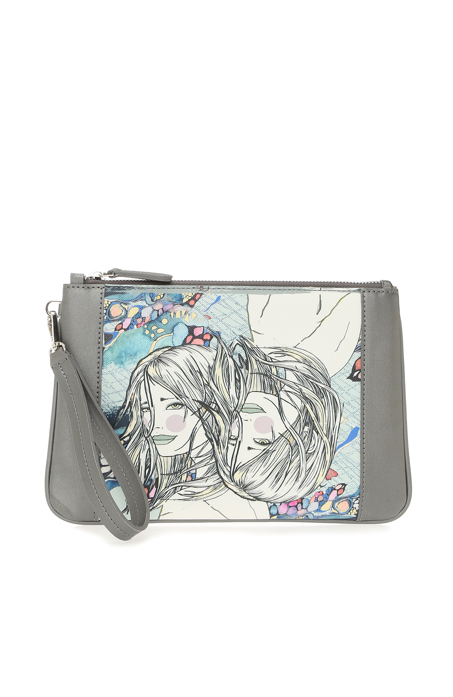 İkizler Burç Desenli Mavi Kadın El Çantası İkizler Burç Desenli Mavi Kadın El Çantası