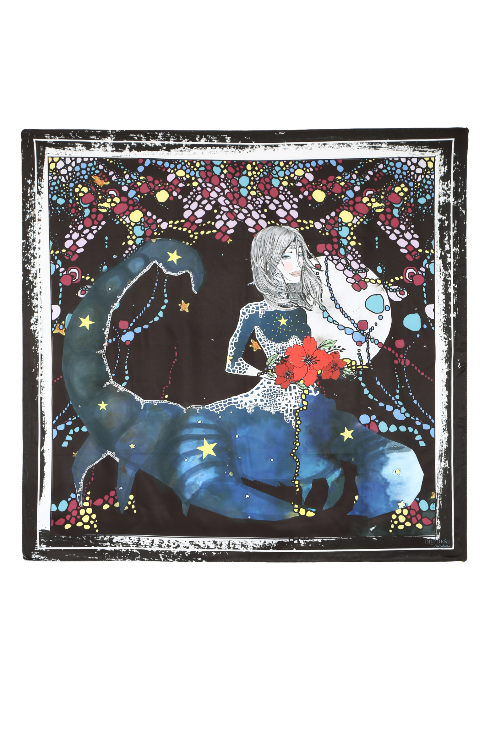 Akrep Burcu Desenli Lacivert Kadın Şal Akrep Burcu Desenli Lacivert Kadın Şal