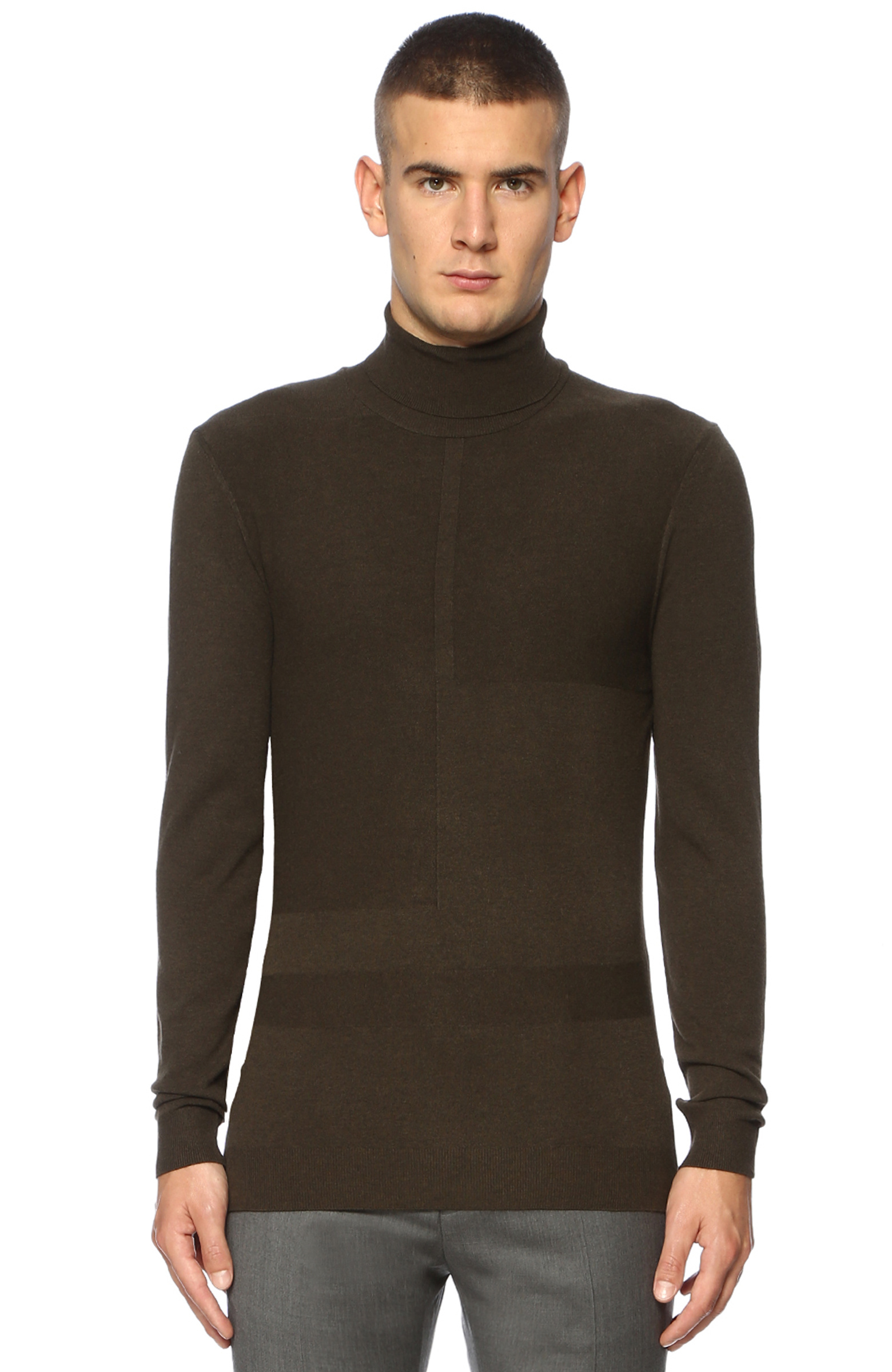 Balıkçı Yaka Haki Kazak