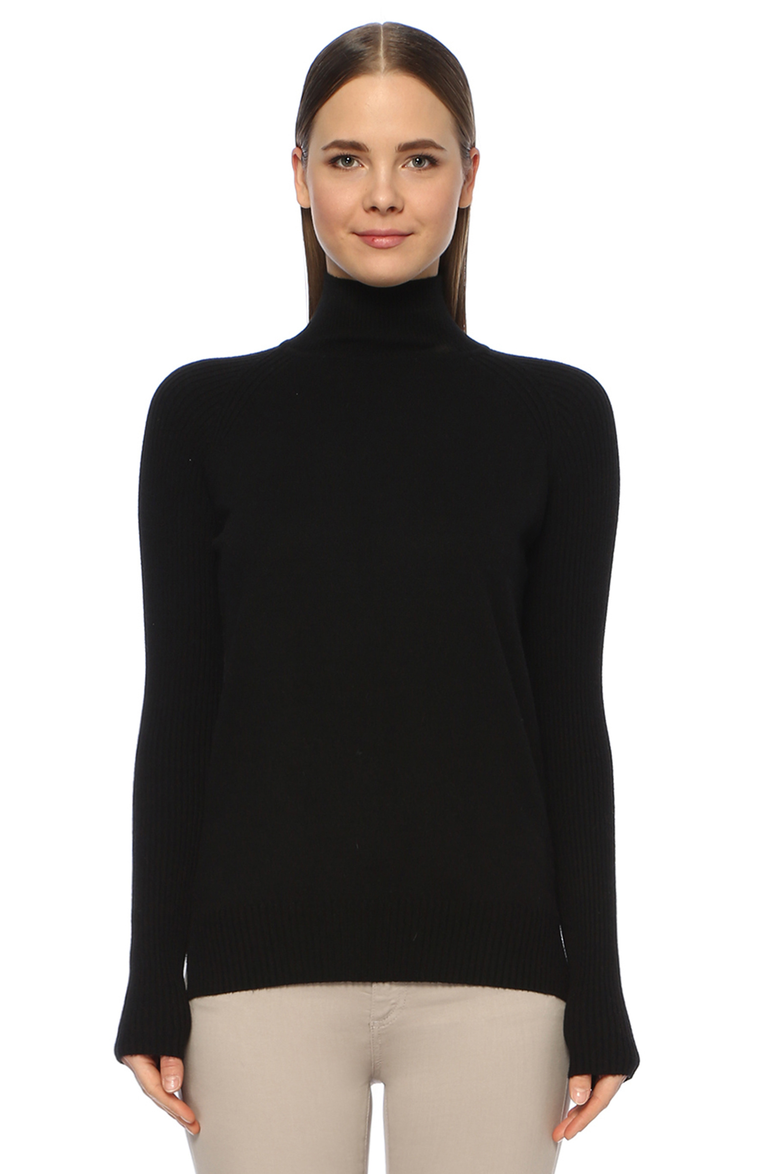 Bisiklet Yaka Siyah Triko