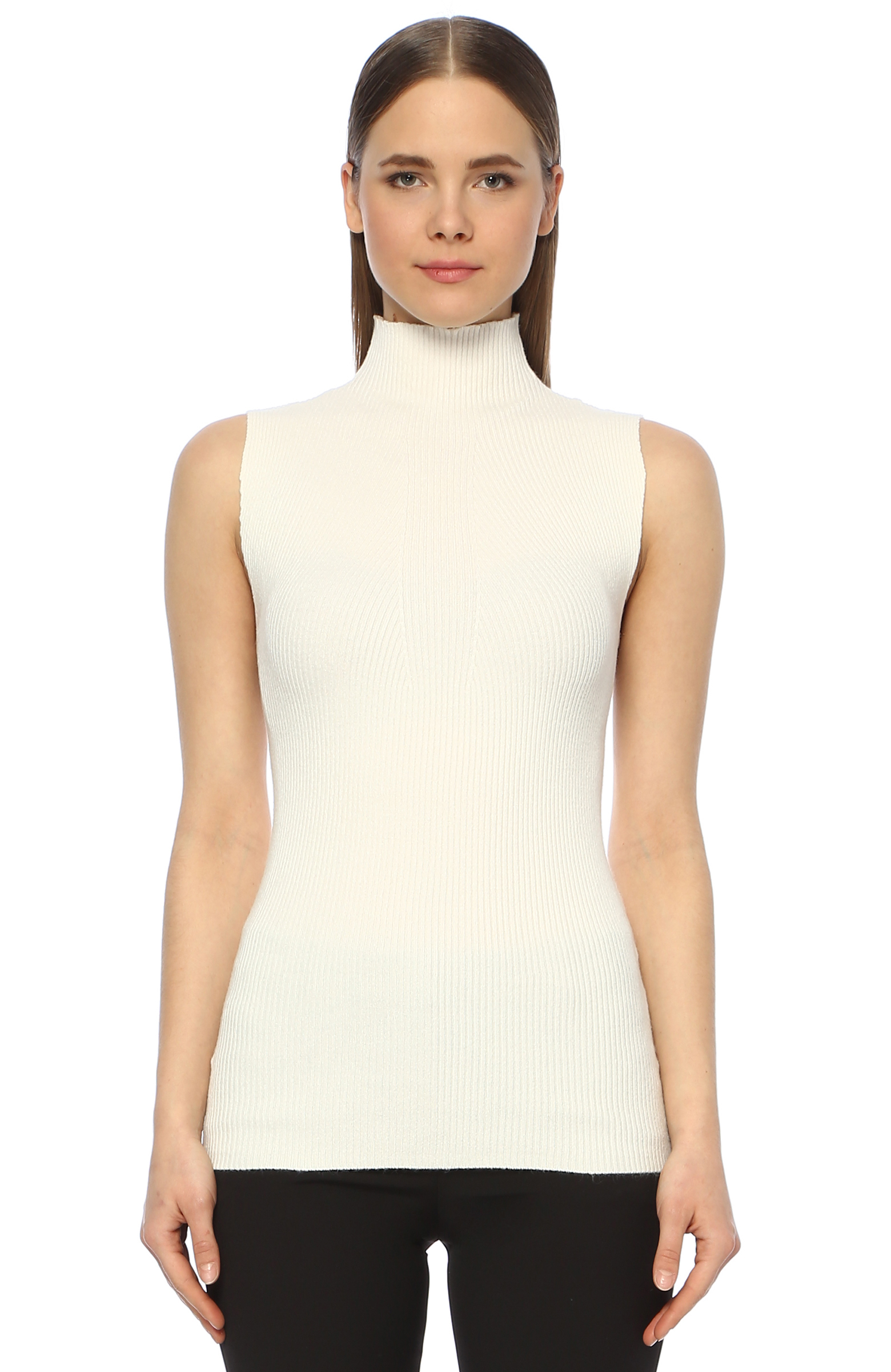 Slim Fit Ekru Kazak Slim Fit Ekru Kazak