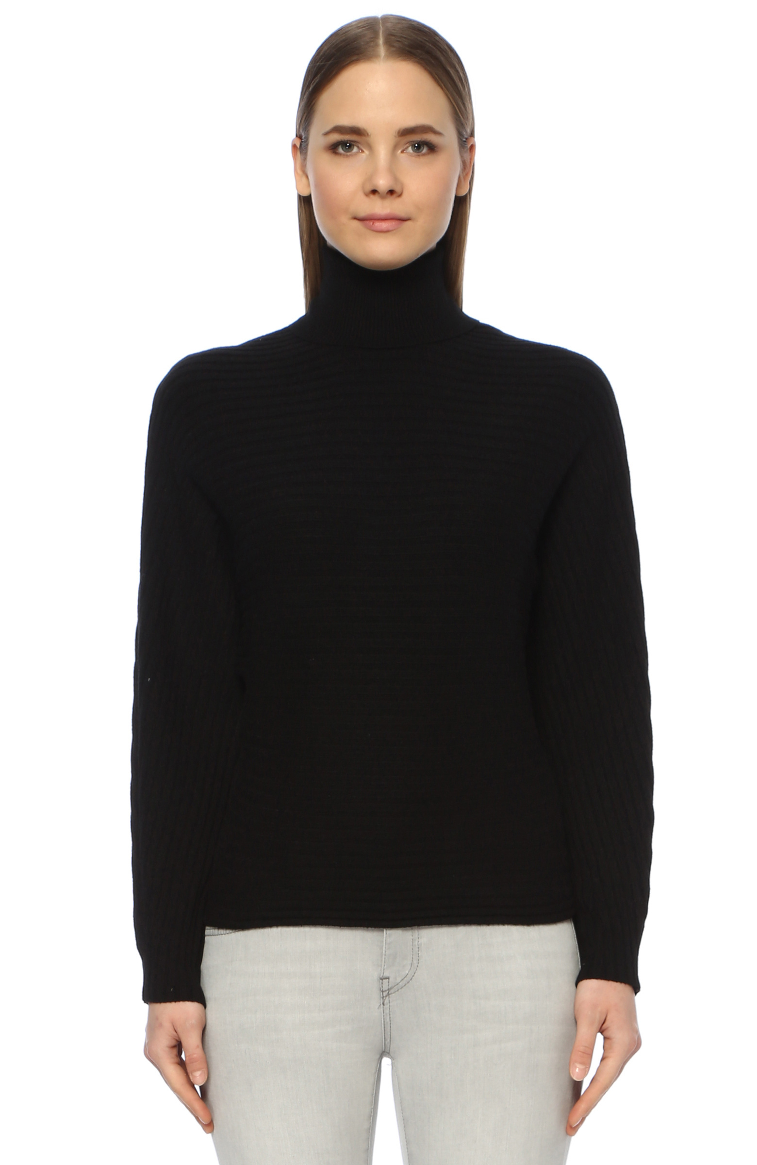 Balıkçı Yaka Siyah Triko