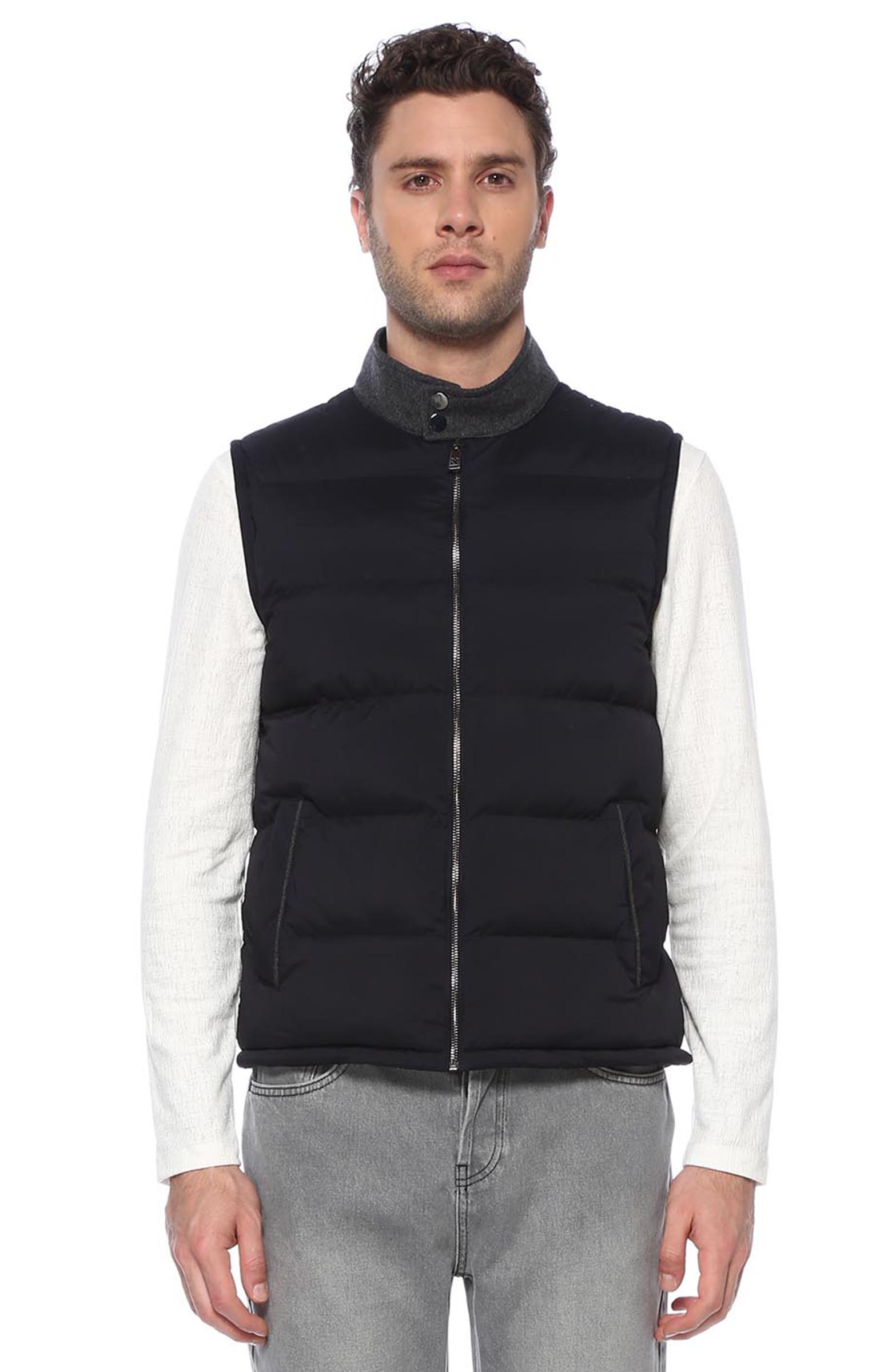 Lacivert Casual Yelek