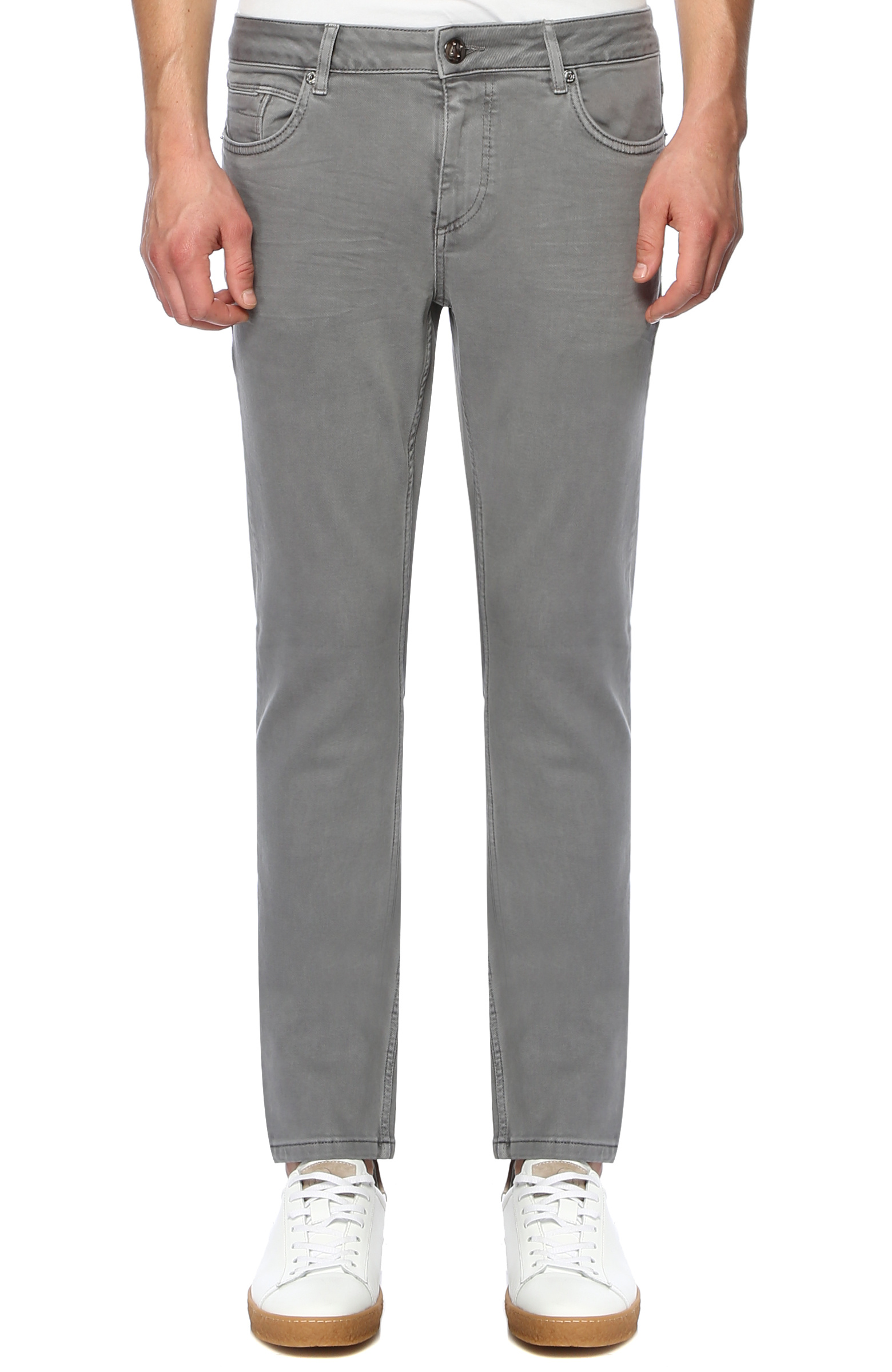 Gri Skinny Casual Pantolon