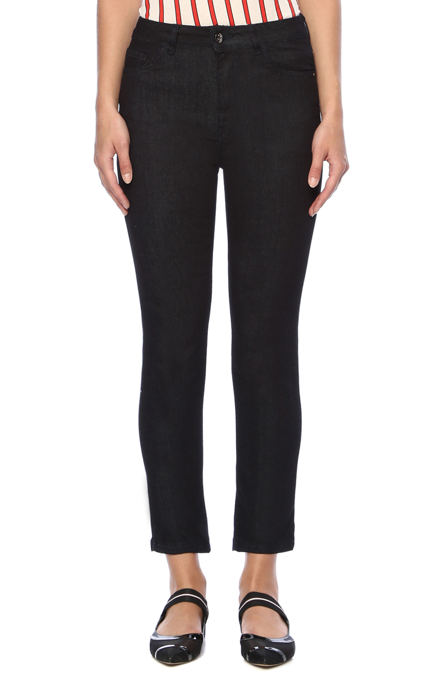 Boru Paça Koyu Indigo Mavi Denim Pantolon Boru Paça Koyu Indigo Mavi Denim Pantolon