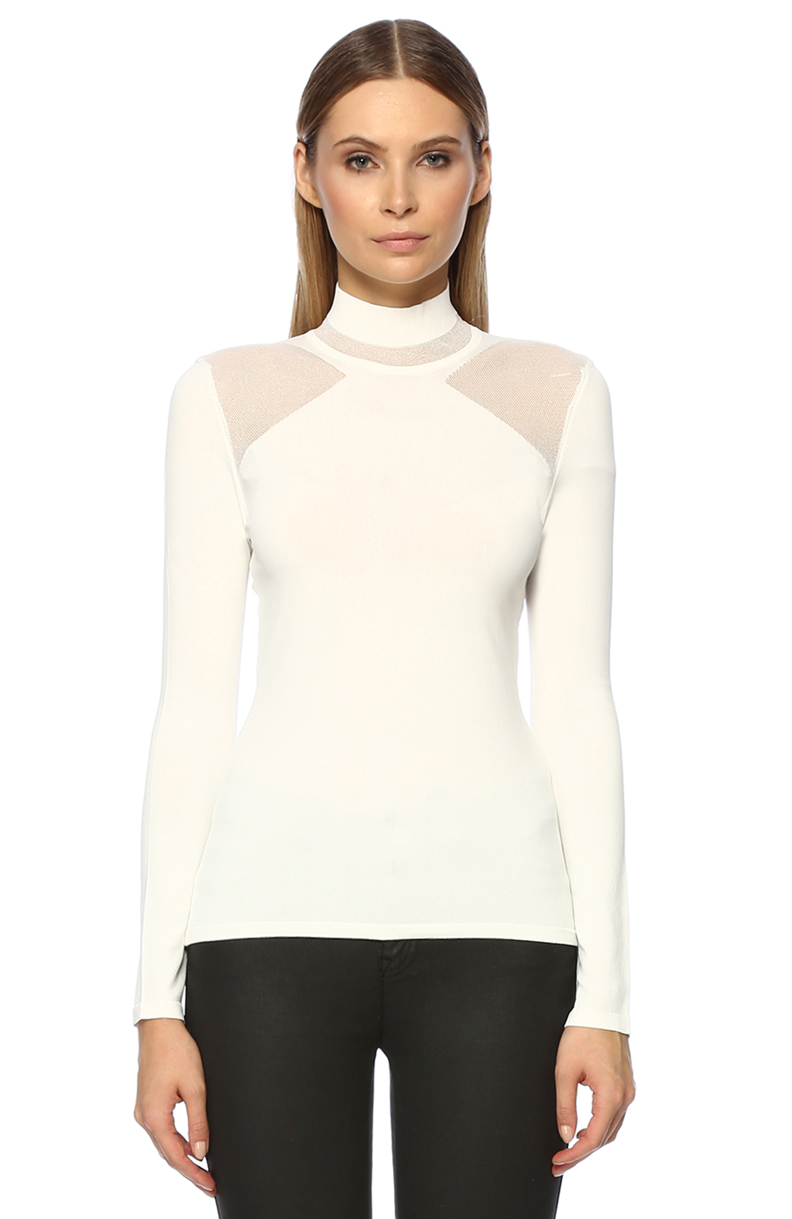 Balıkçı Yaka Ekru Triko Balıkçı Yaka Ekru Triko