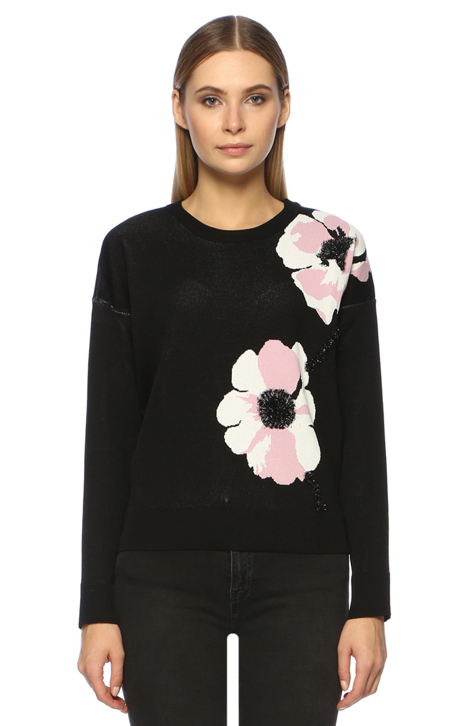 Bisiklet Yaka Siyah Triko