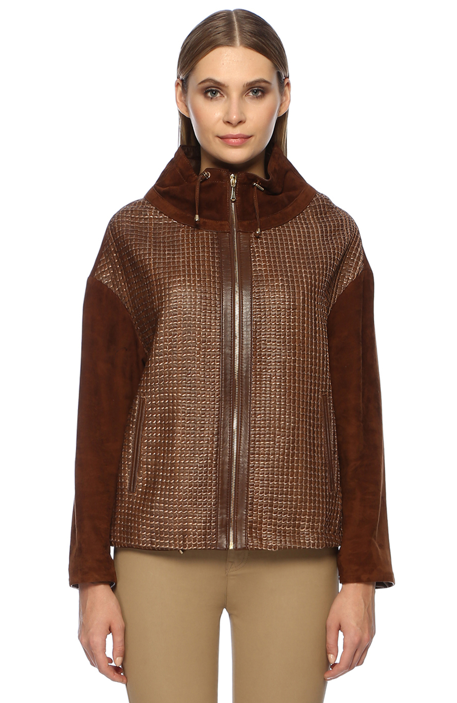 Tarçın Süet Deri Mont