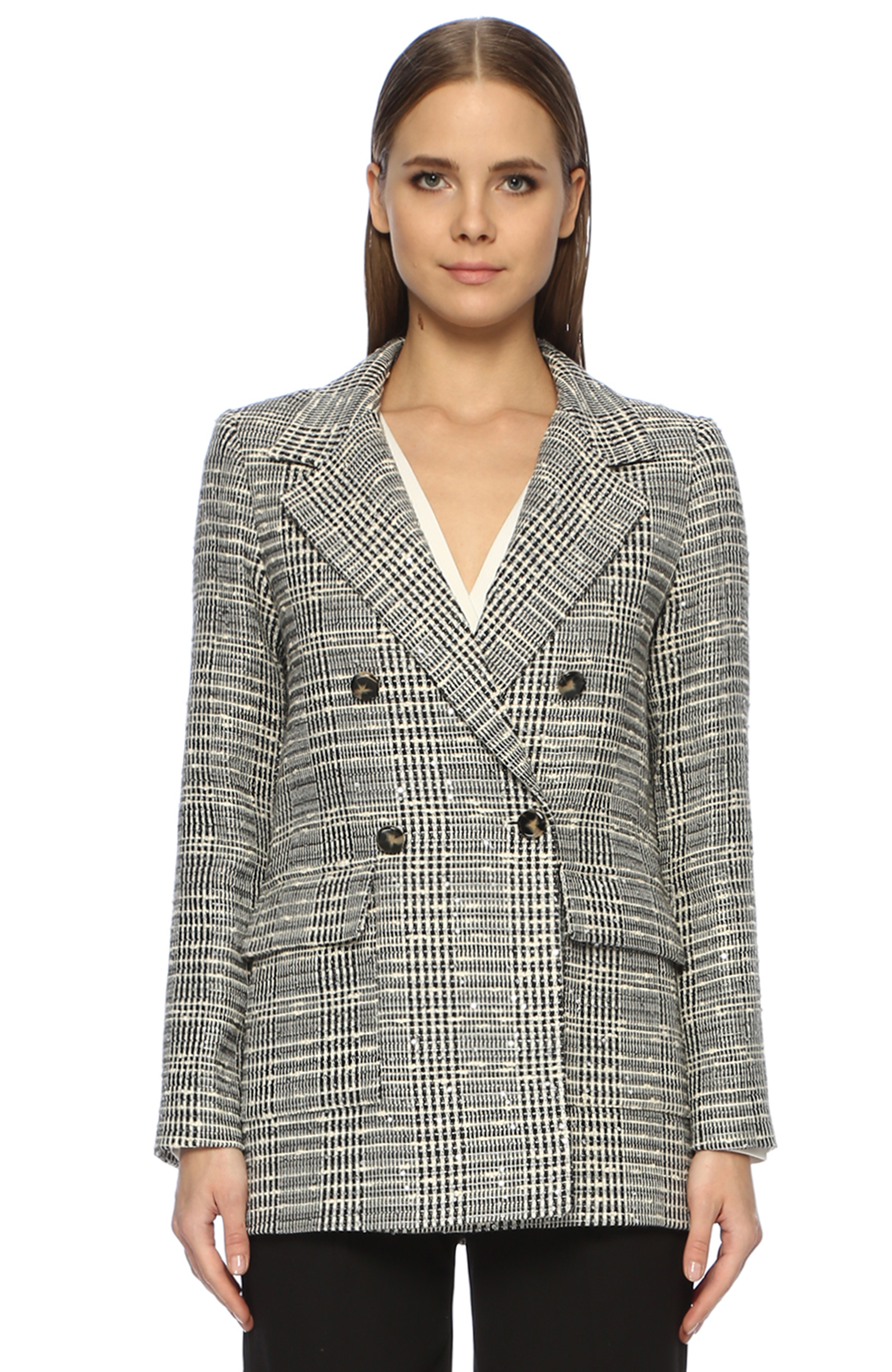 Ekose Siyah Ekru Kaban Ekose Siyah Ekru Kaban