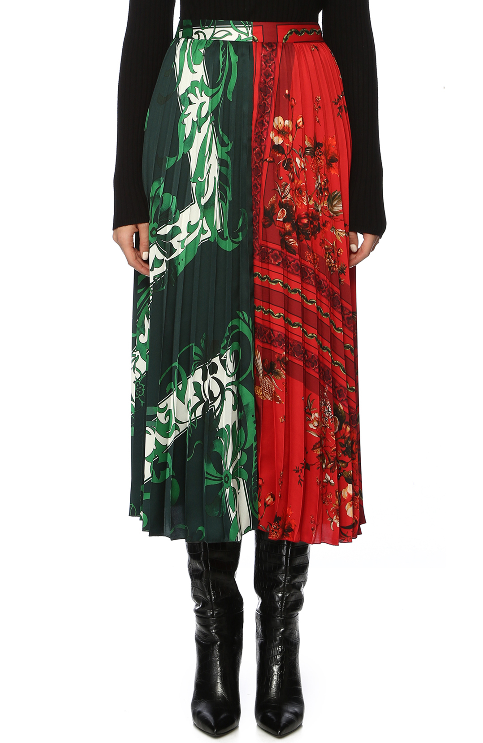 Midi Boy Kırmızı Pilise Etek Midi Boy Kırmızı Pilise Etek