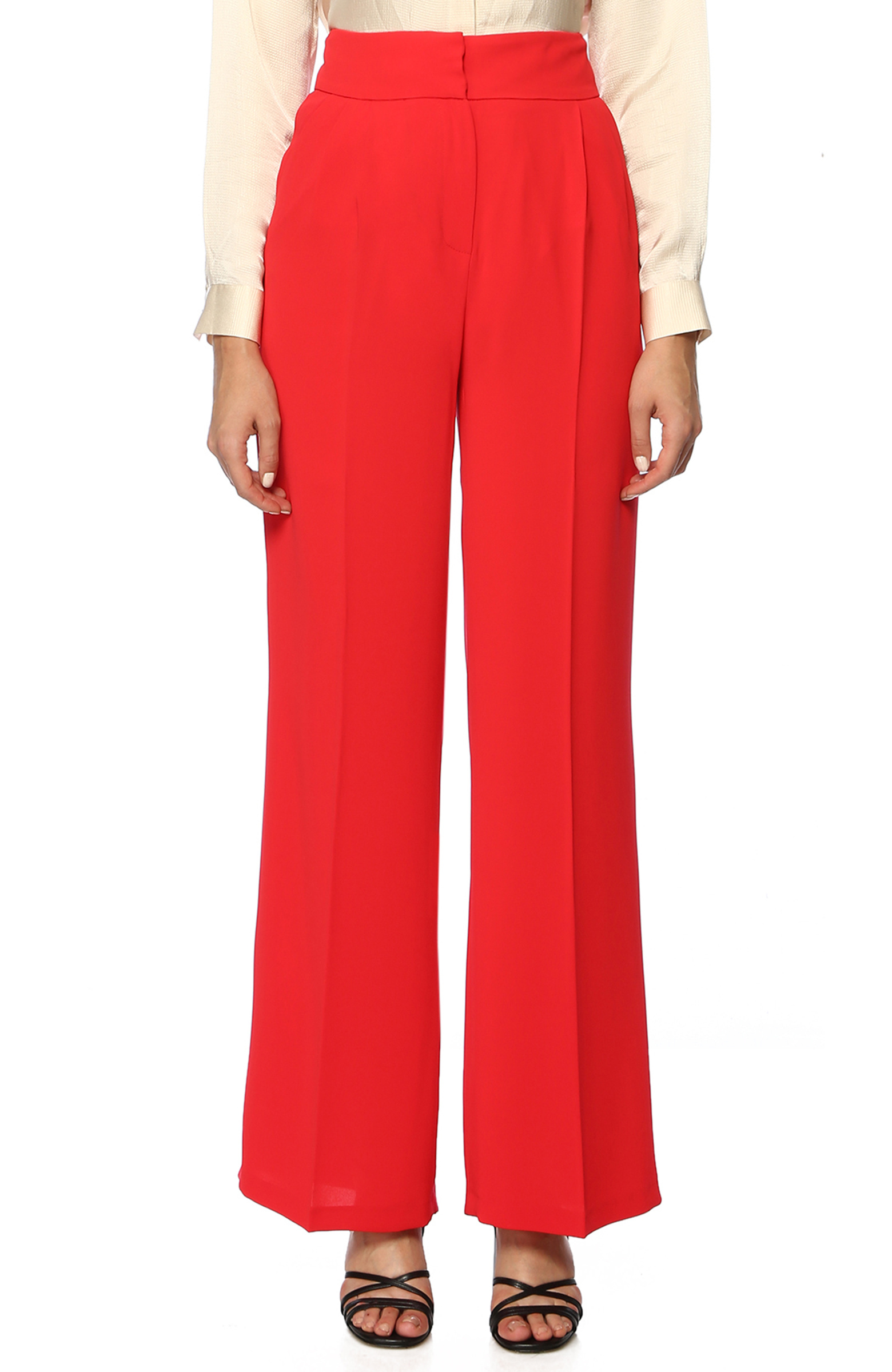 Bol Paça Kırmızı Pantolon