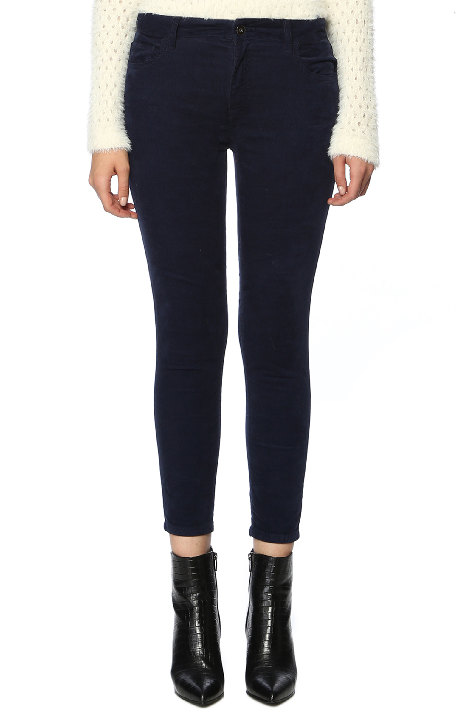 Dar Paça Lacivert Casual Pantolon