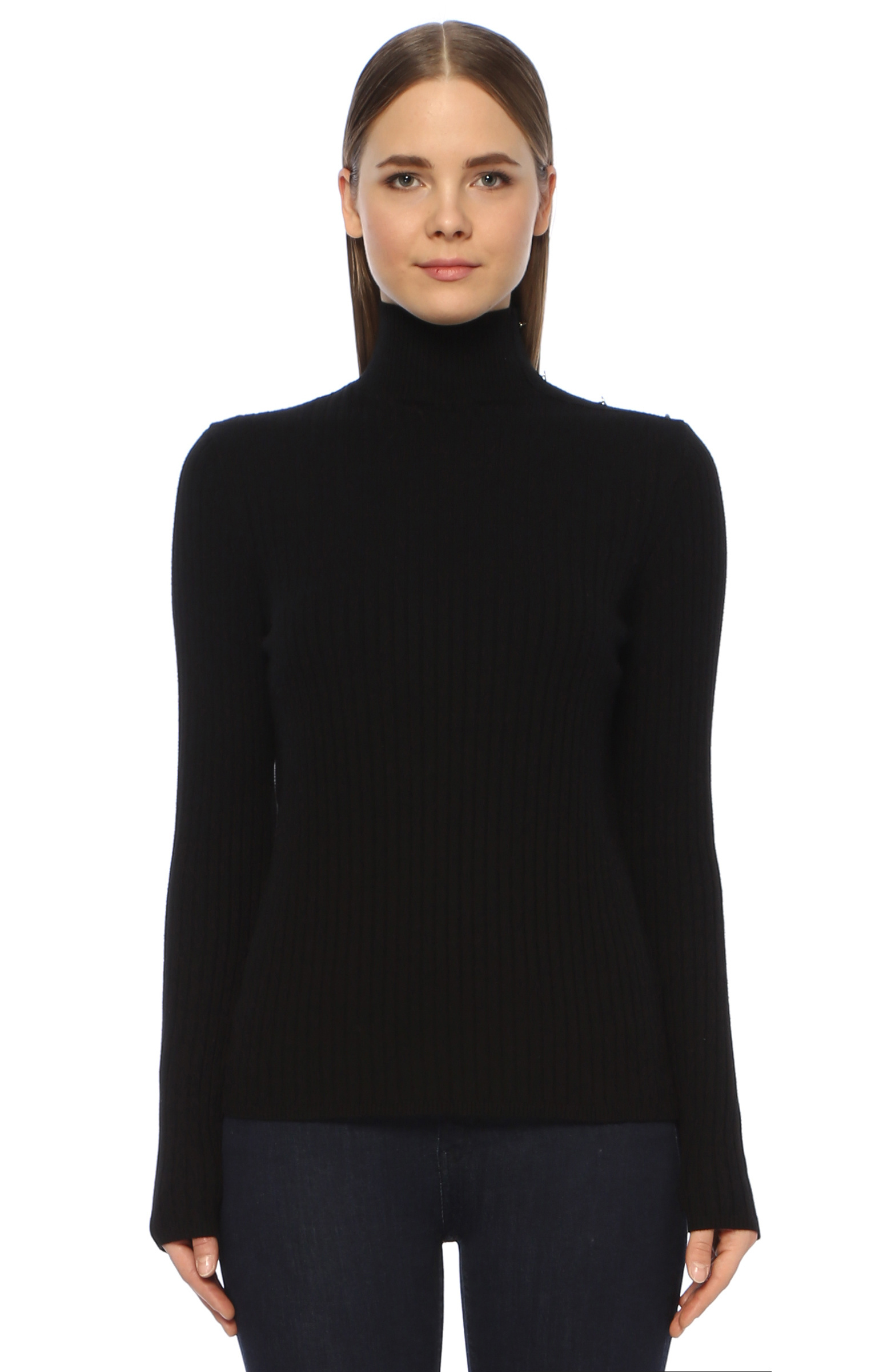 Balıkçı Yaka Siyah Triko