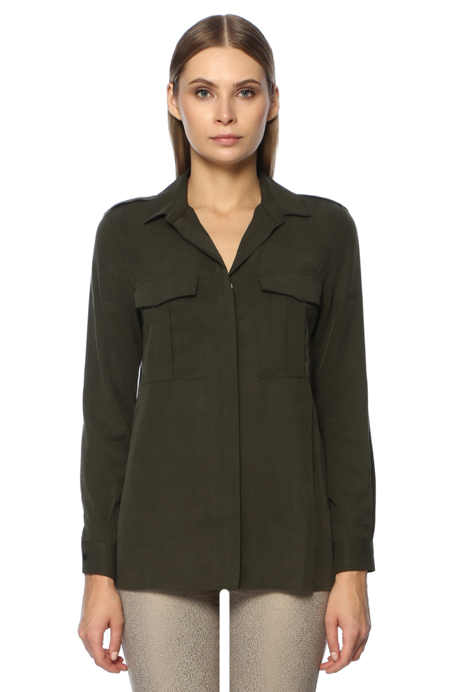 Basic Fit Haki Gömlek Basic Fit Haki Gömlek