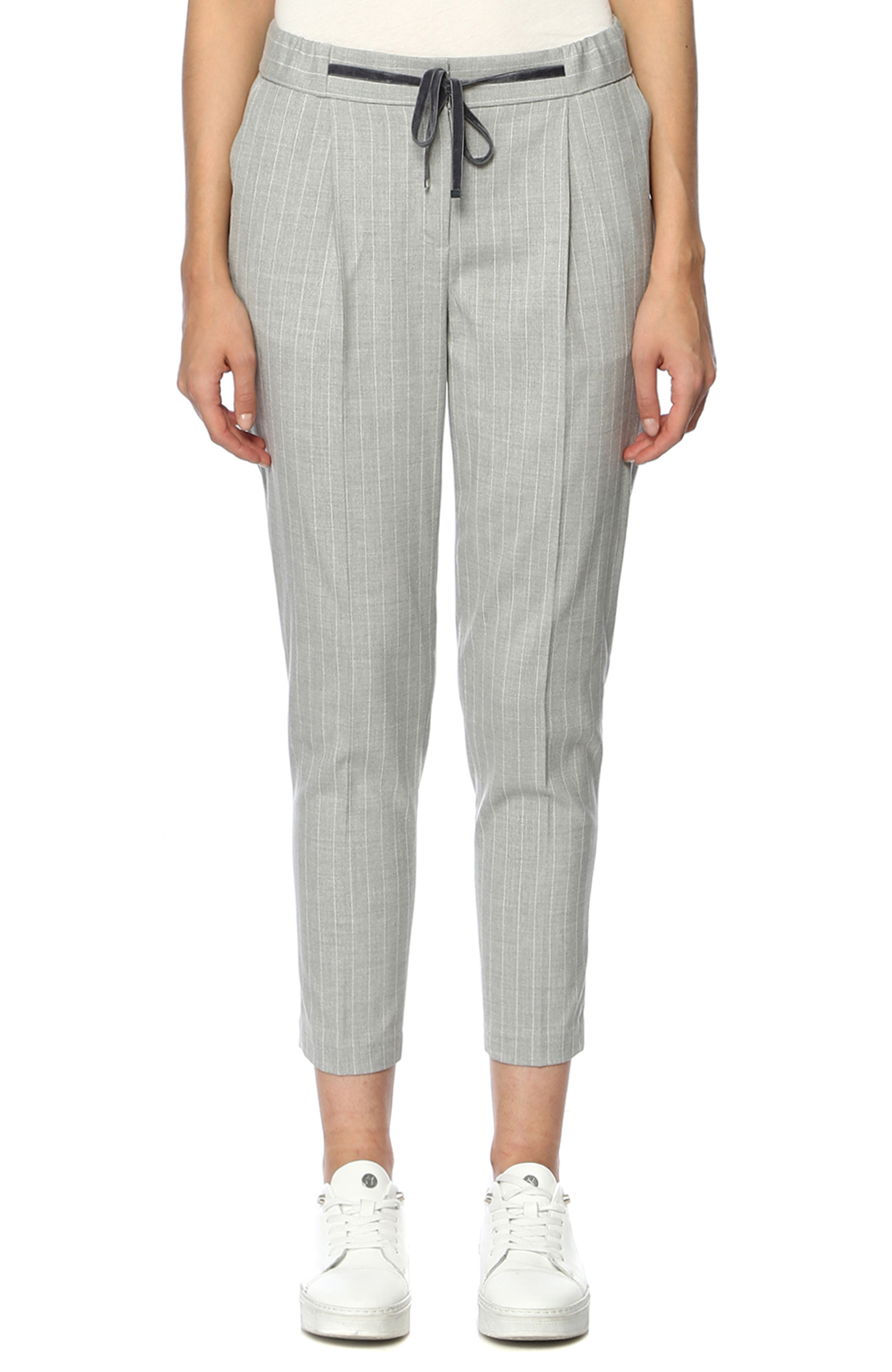 Çizgili Gri Pantolon