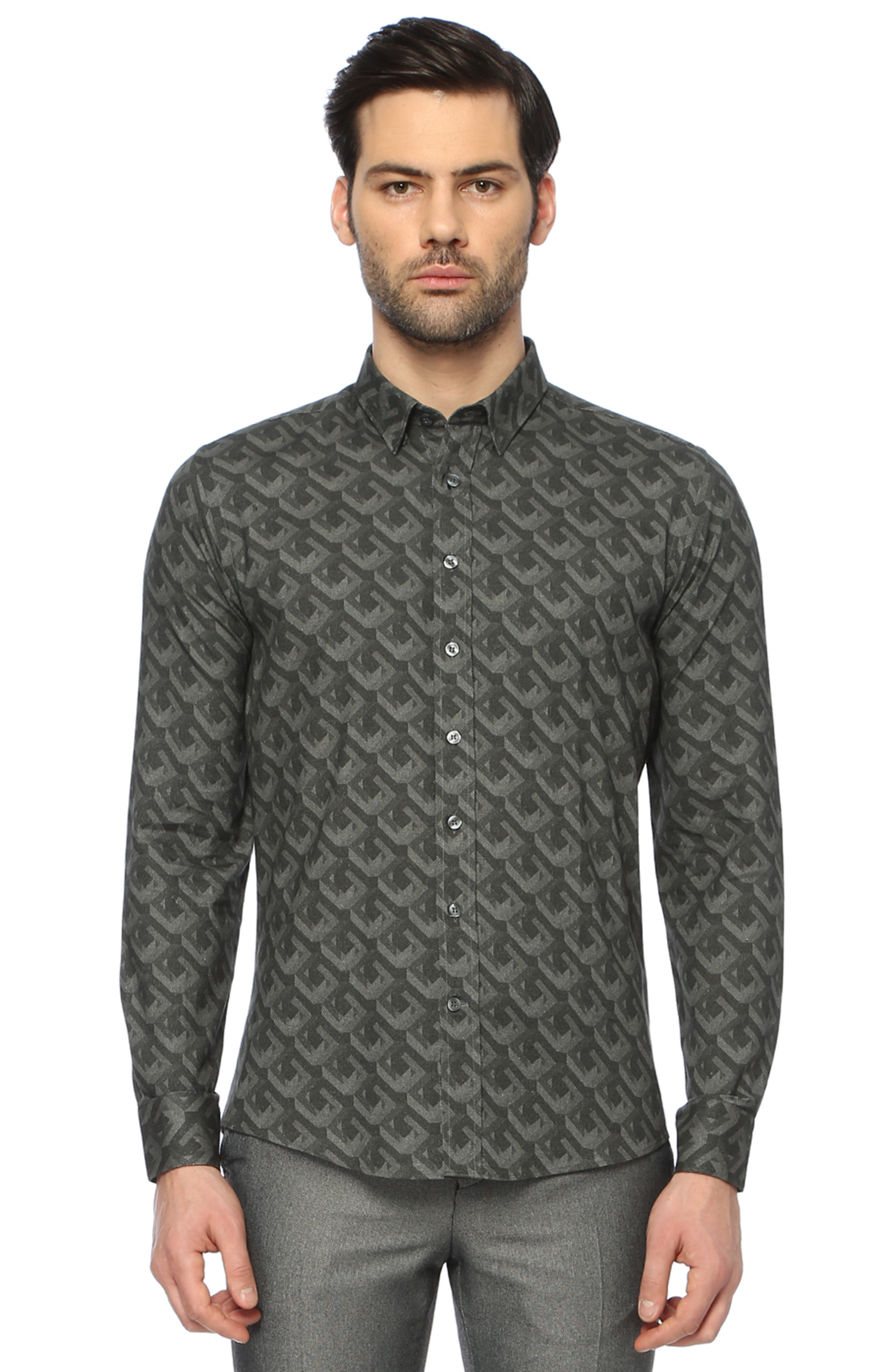 İtalyan Yaka Antrasit Gömlek