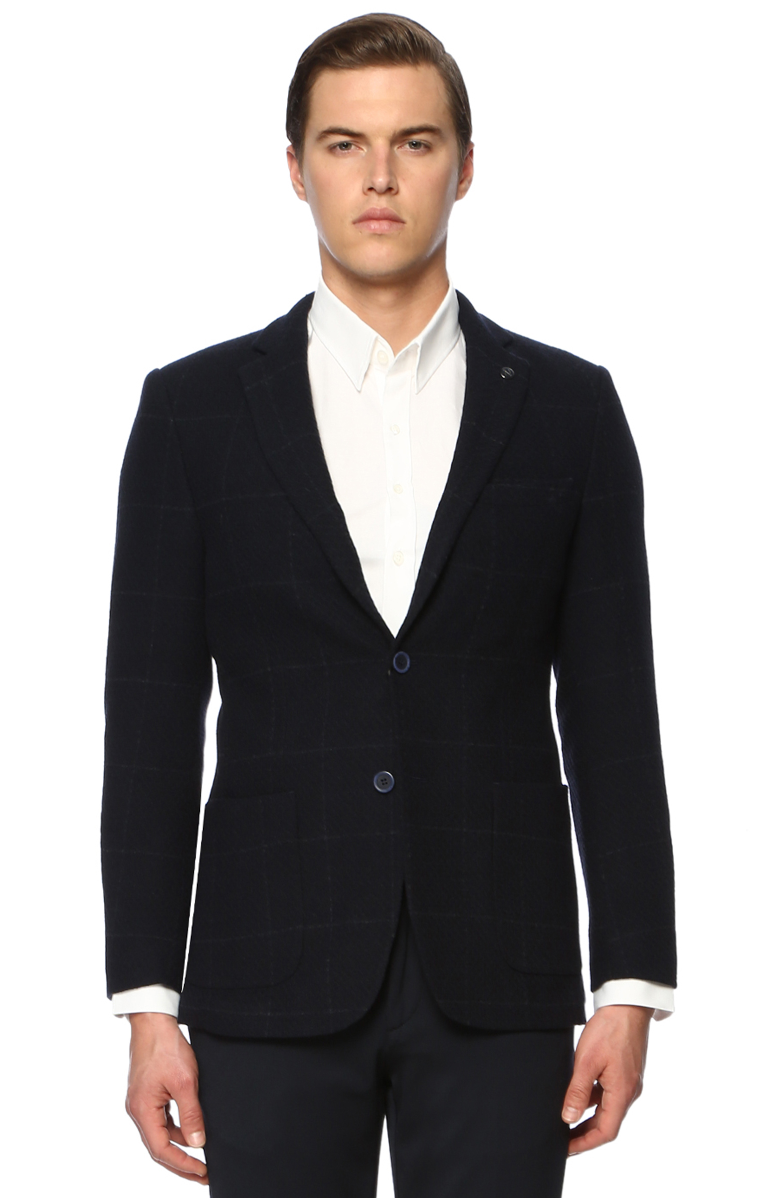 Kareli Lacivert Ceket Kareli Lacivert Ceket