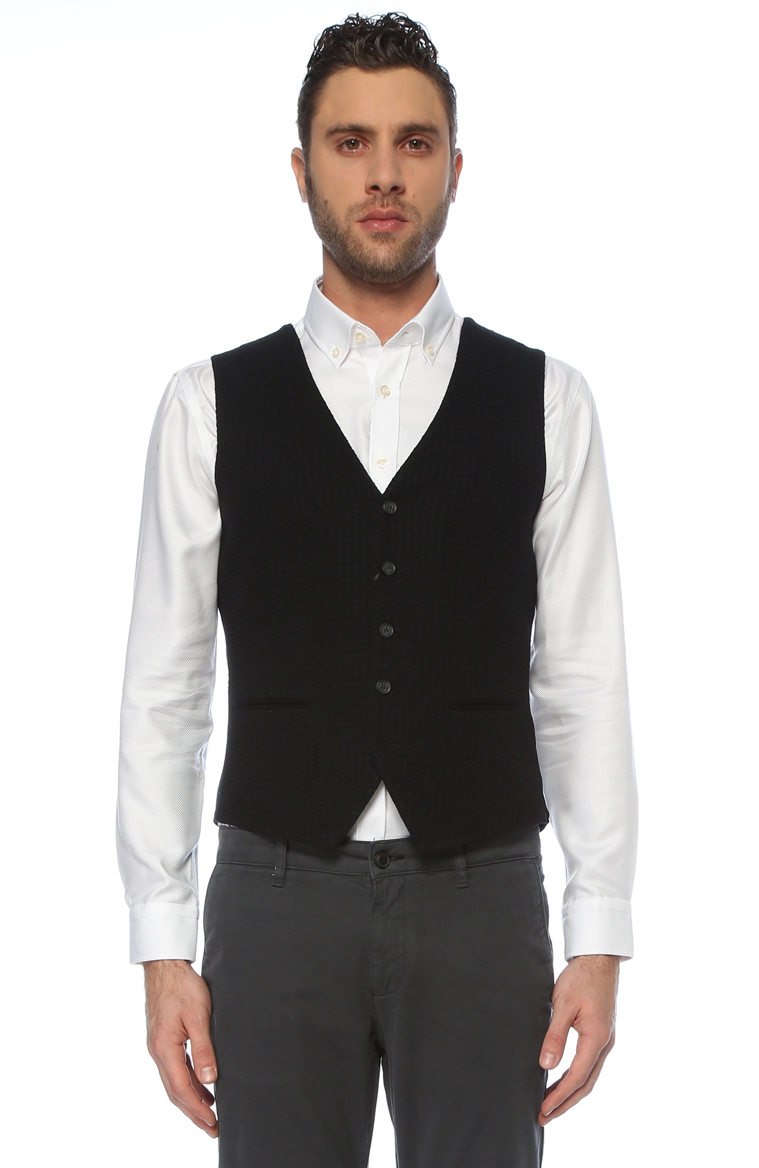 Lacivert Desenli Yelek