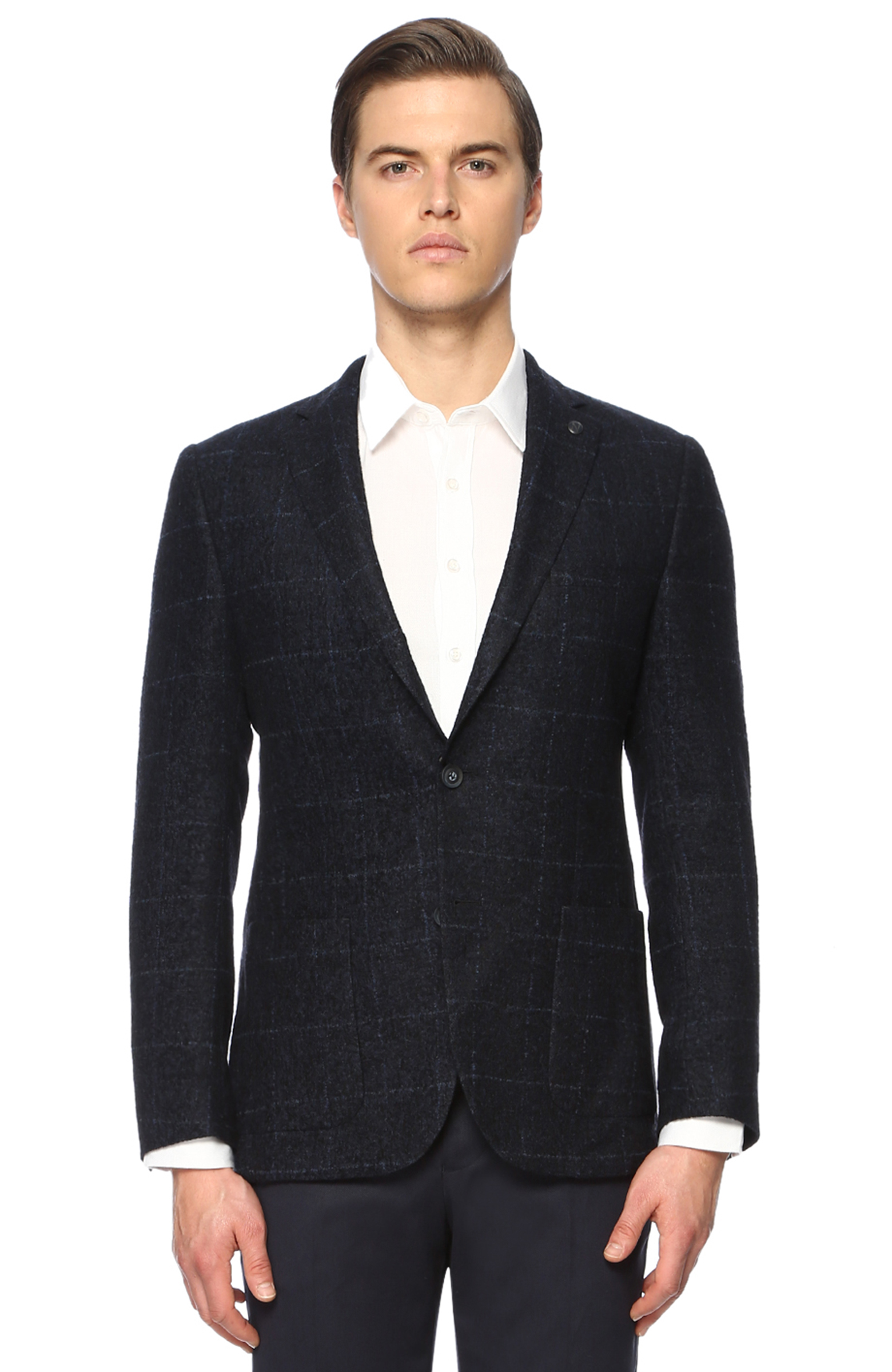 Kareli Lacivert Ceket Kareli Lacivert Ceket