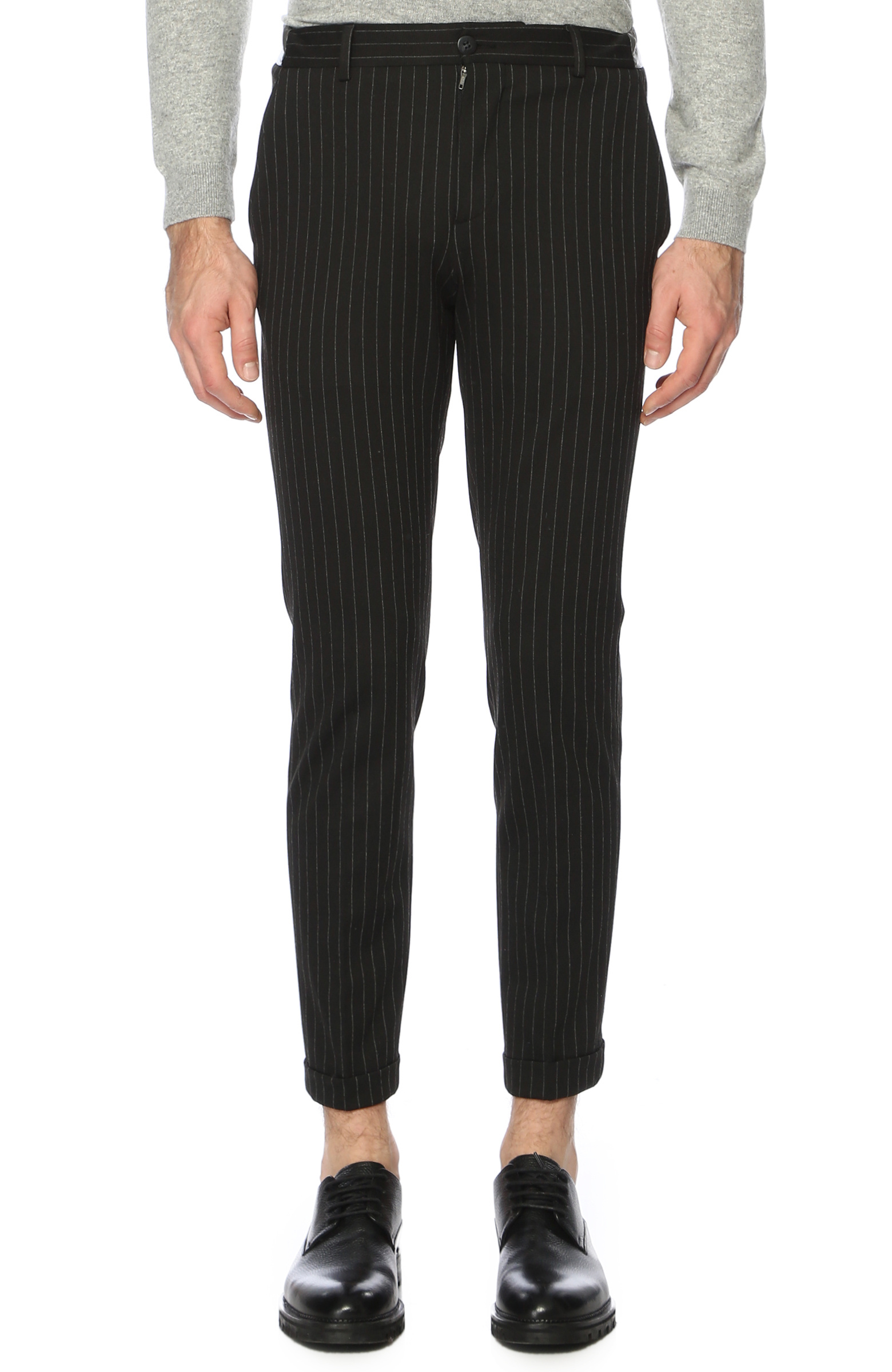 Çizgili Siyah Pantolon