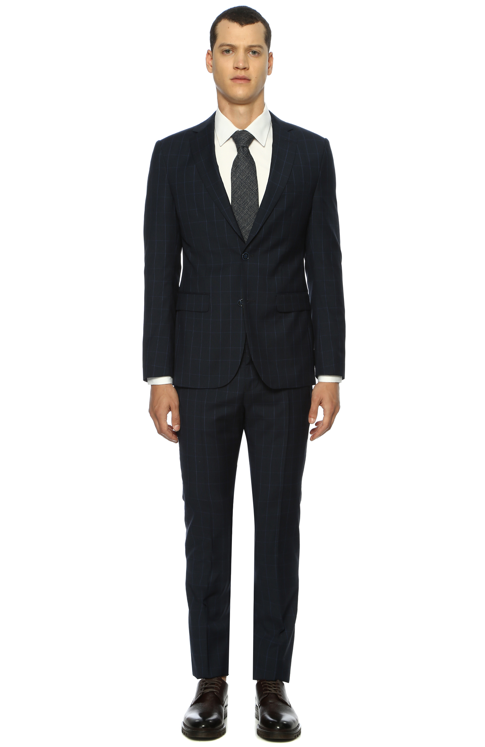 Kareli Lacivert Takım Elbise Kareli Lacivert Takım Elbise