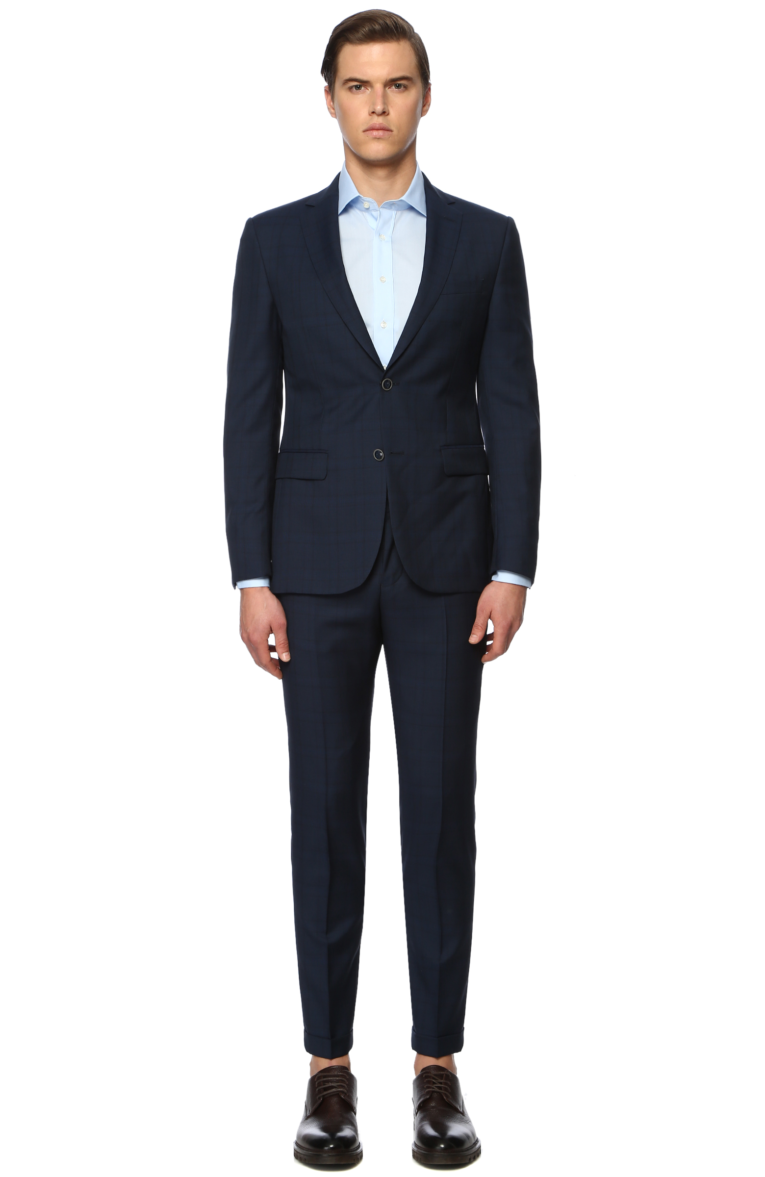 Kareli Lacivert Takım Elbise Kareli Lacivert Takım Elbise