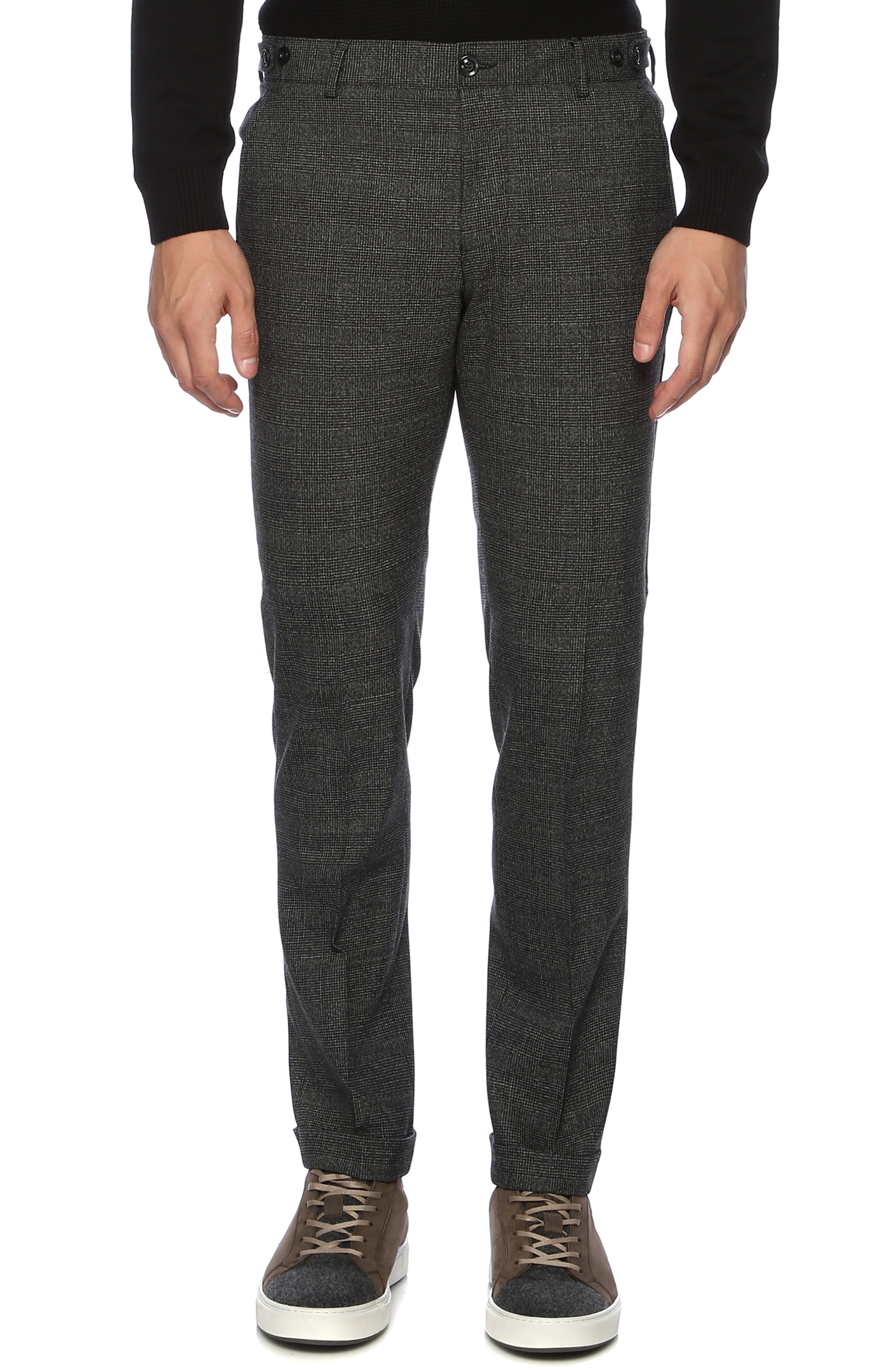 Ekose Siyah Pantolon