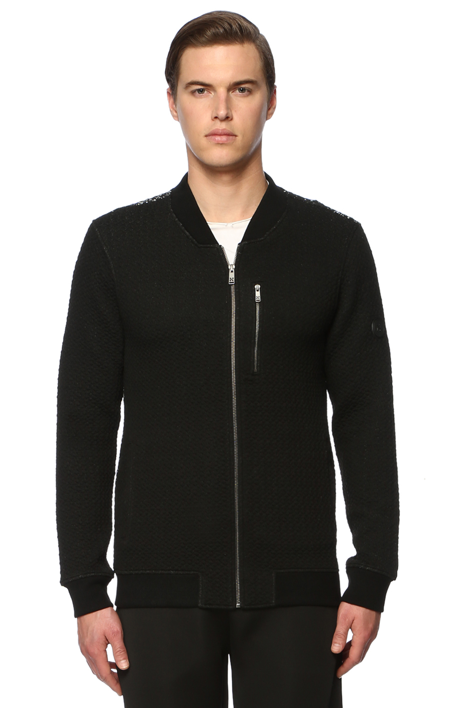 Slim Fit Siyah Sweatshirt