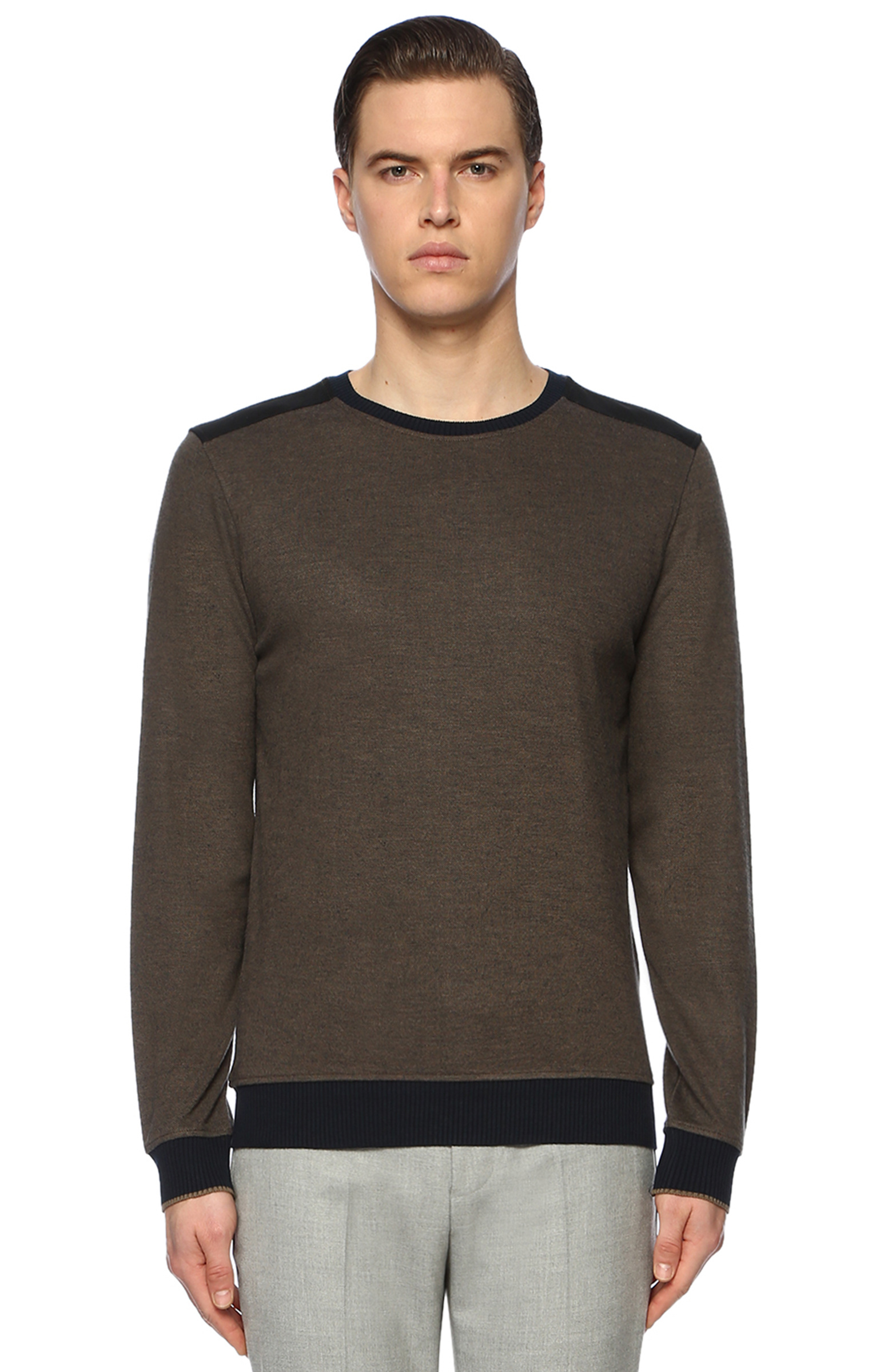 Slim Fit Kahverengi Sweatshirt