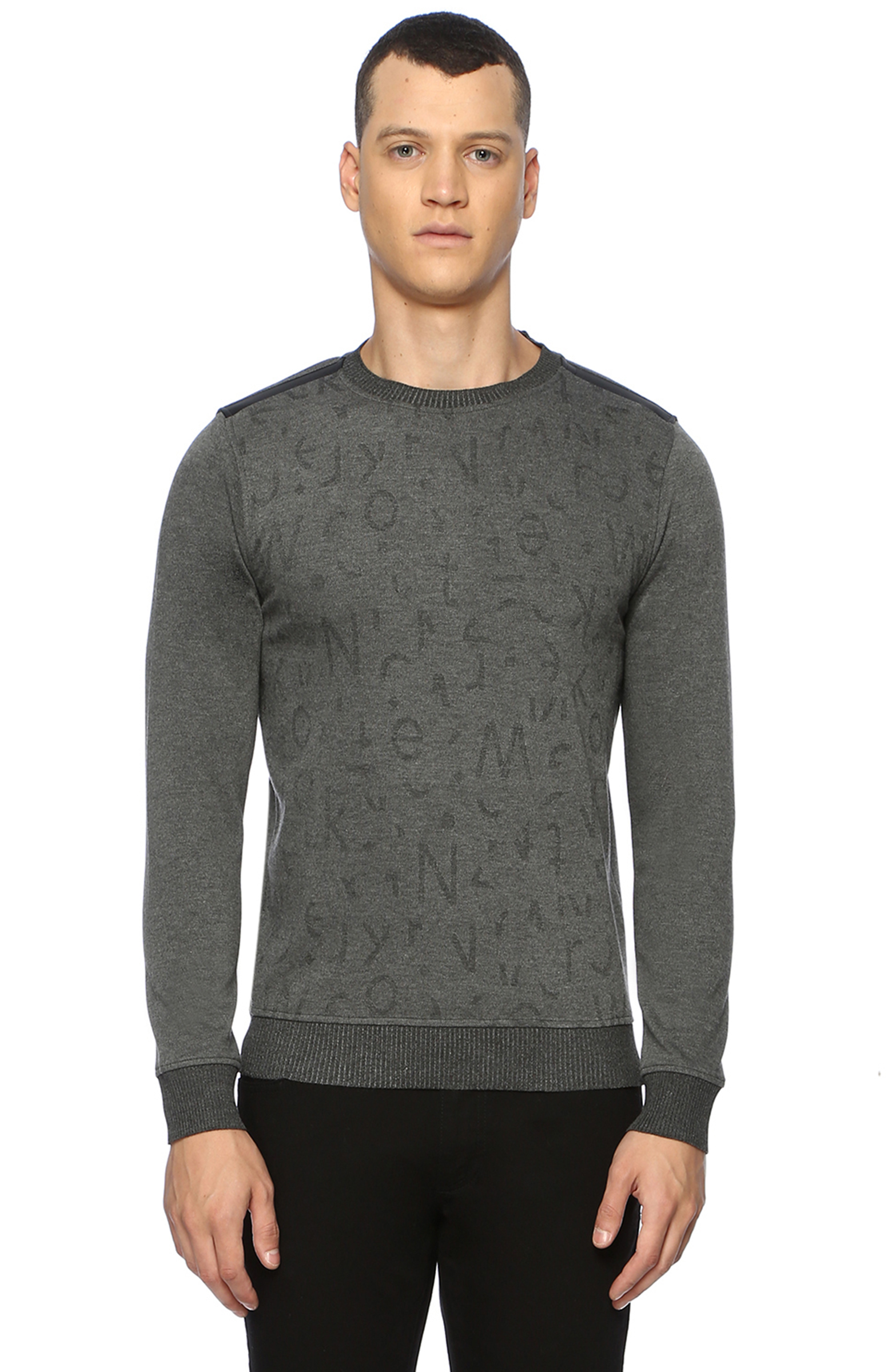 Slim Fit Antrasit Melanj Sweatshirt Slim Fit Antrasit Melanj Sweatshirt