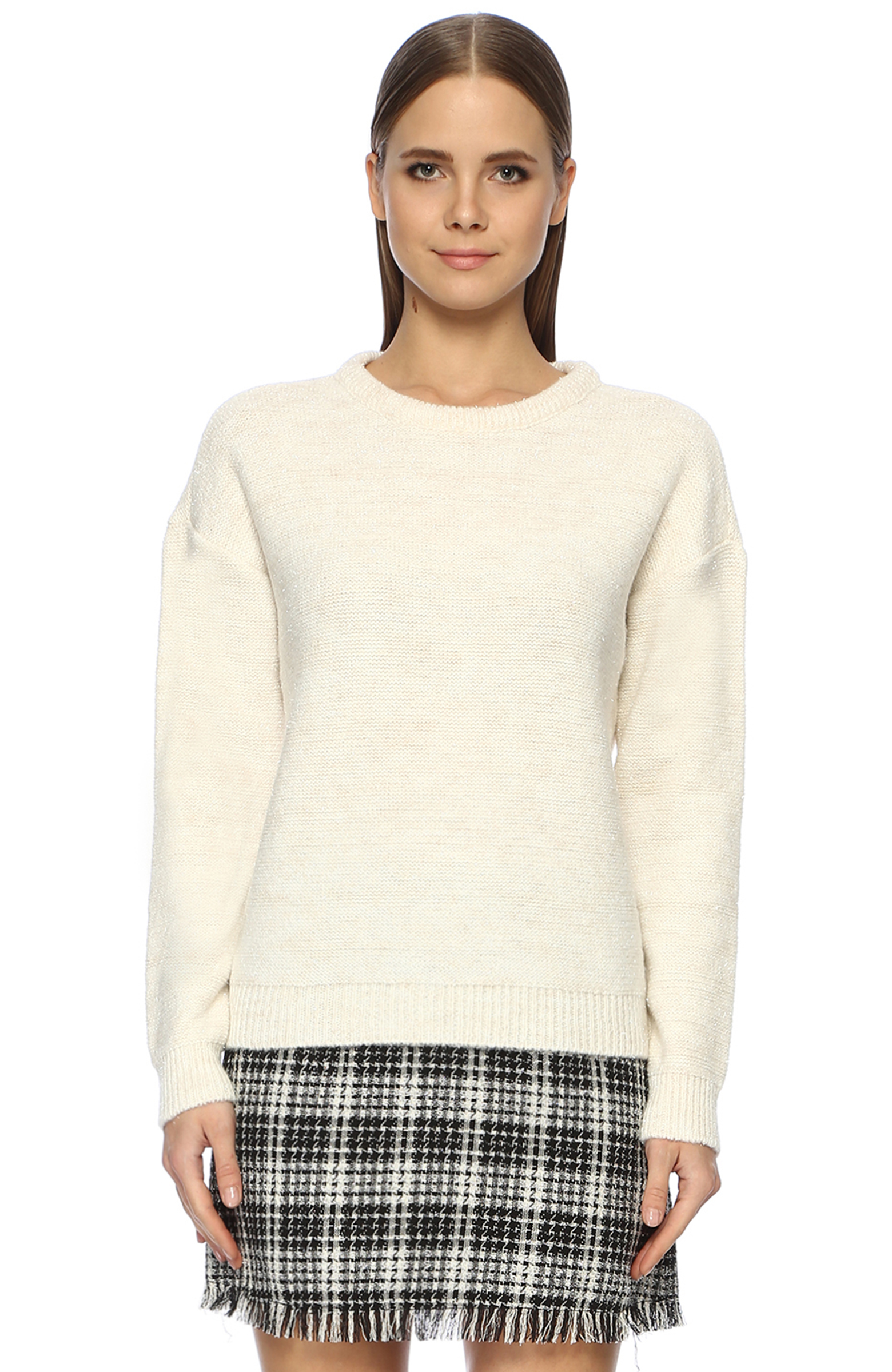 Sim Sakallı Ekru Kazak Sim Sakallı Ekru Kazak