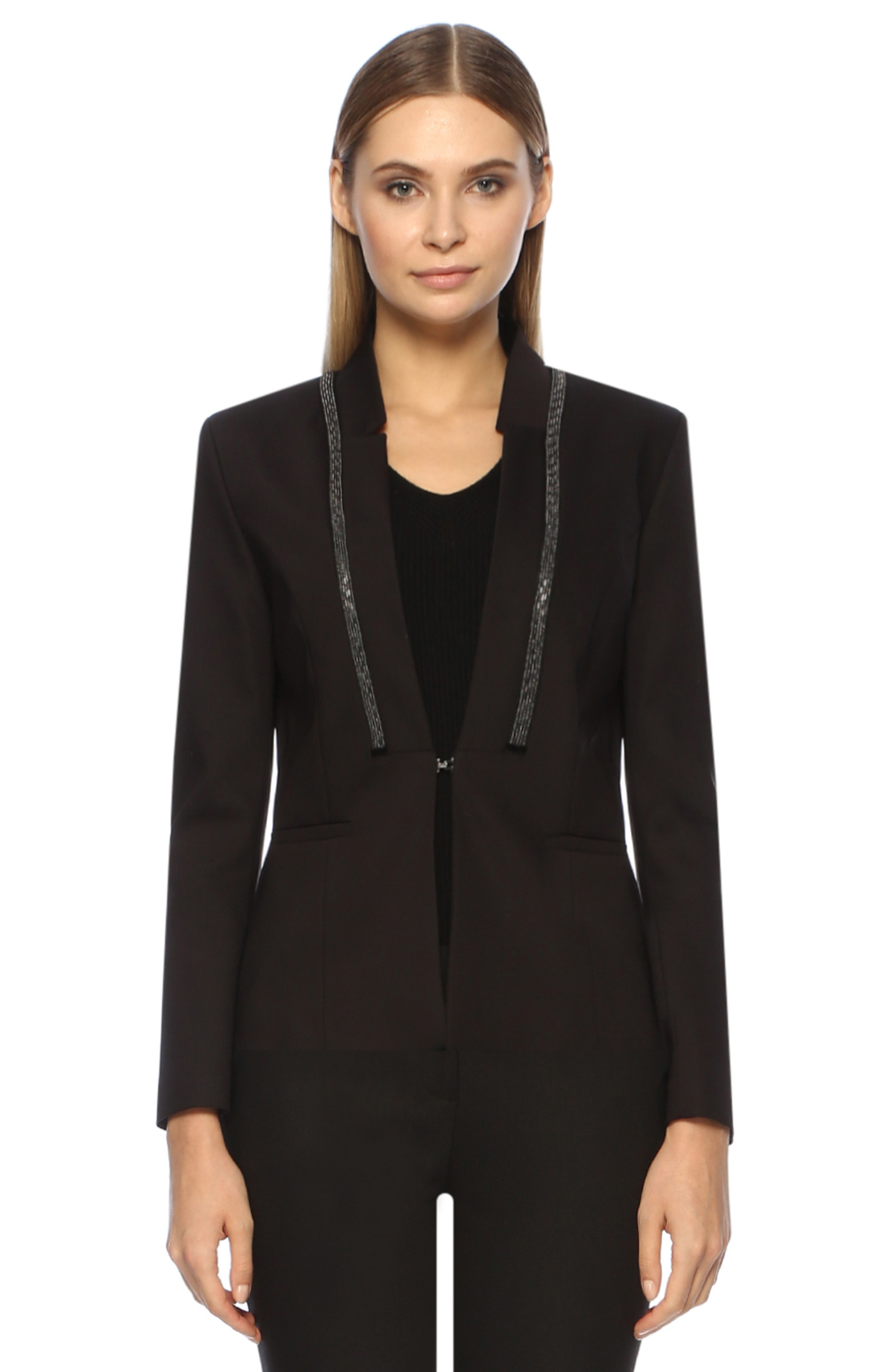 Siyah Dik Yaka Ceket