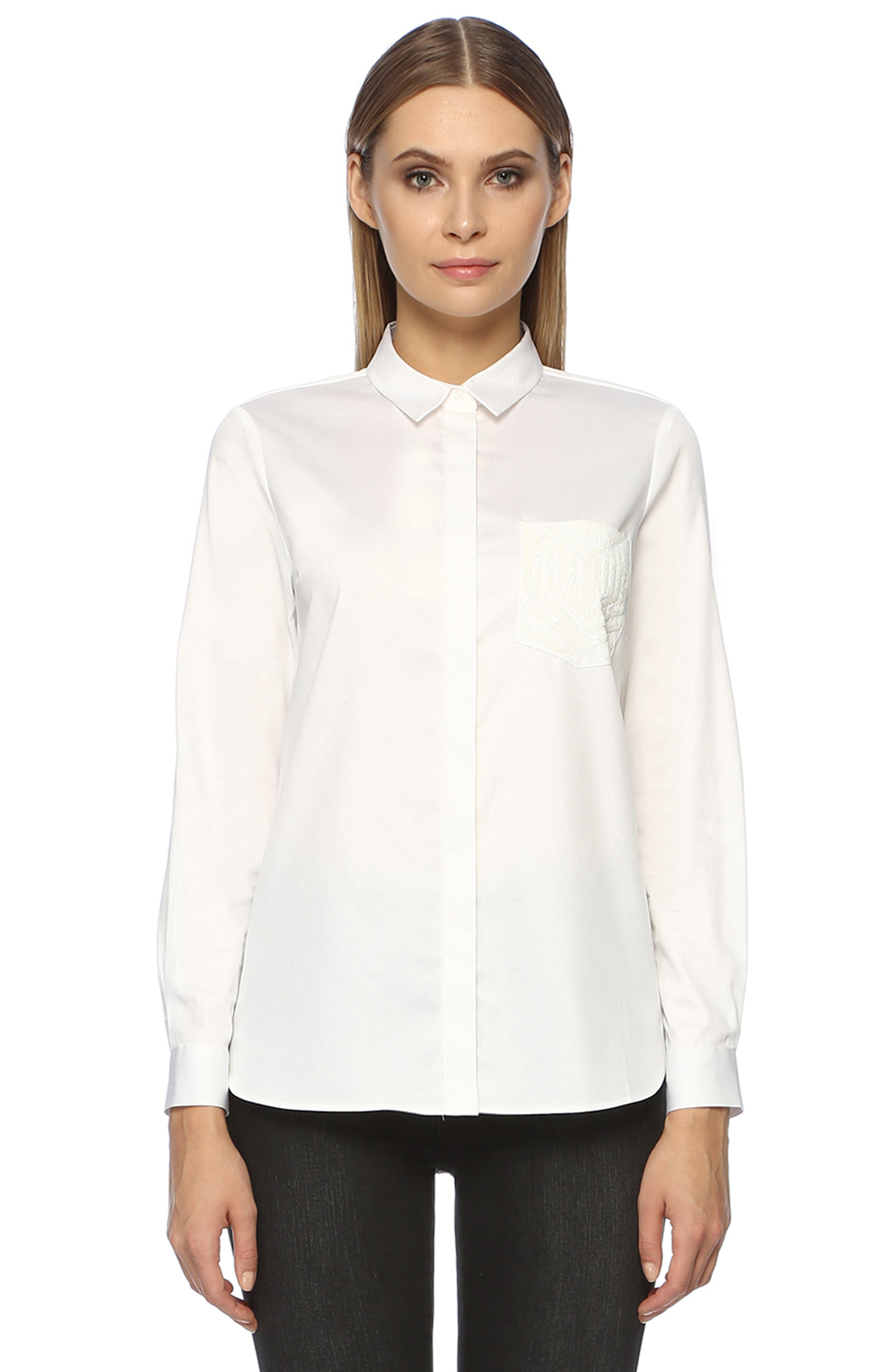 Basic Fit Beyaz Gömlek