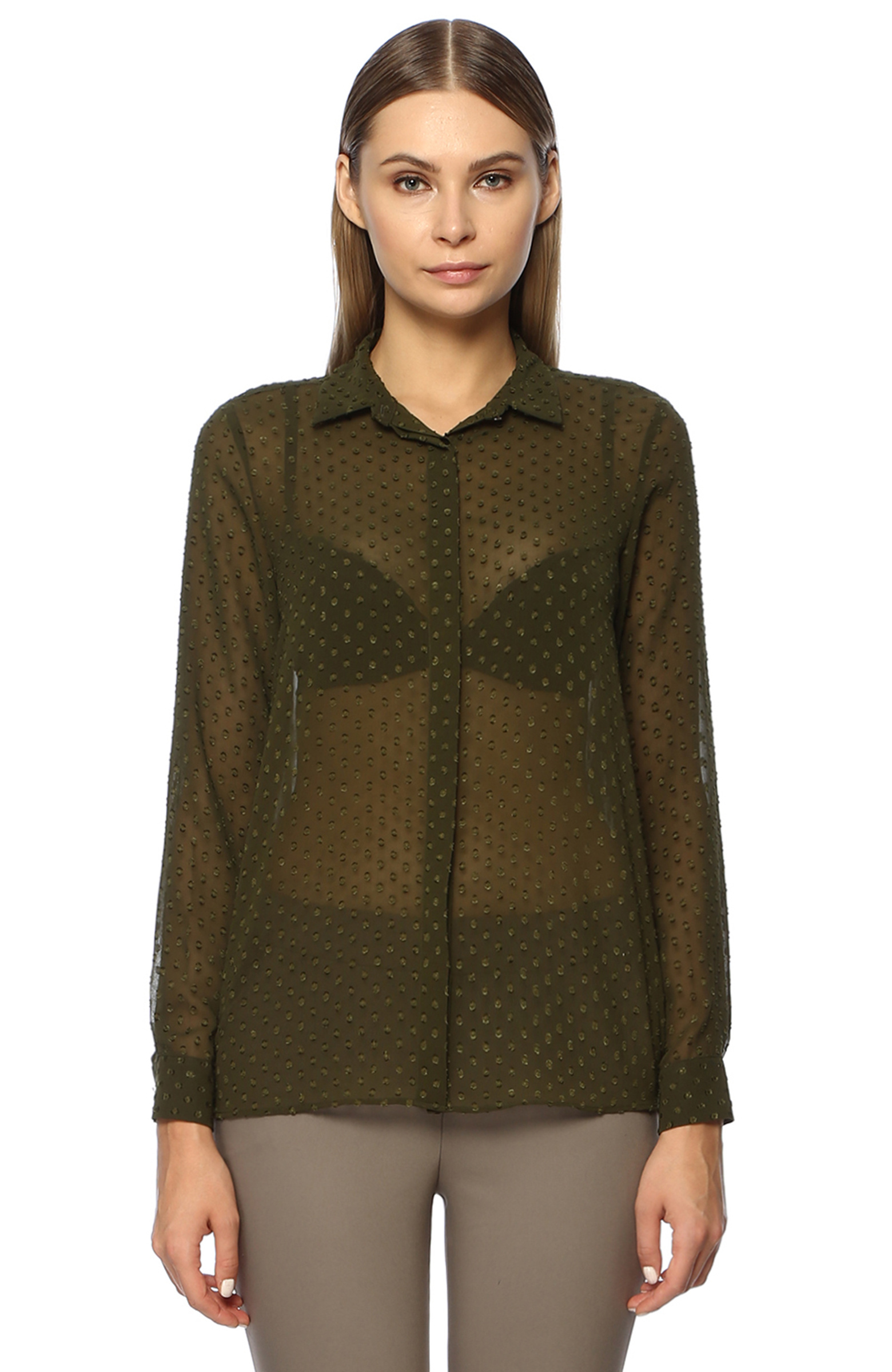 Regular Fit Haki Gömlek