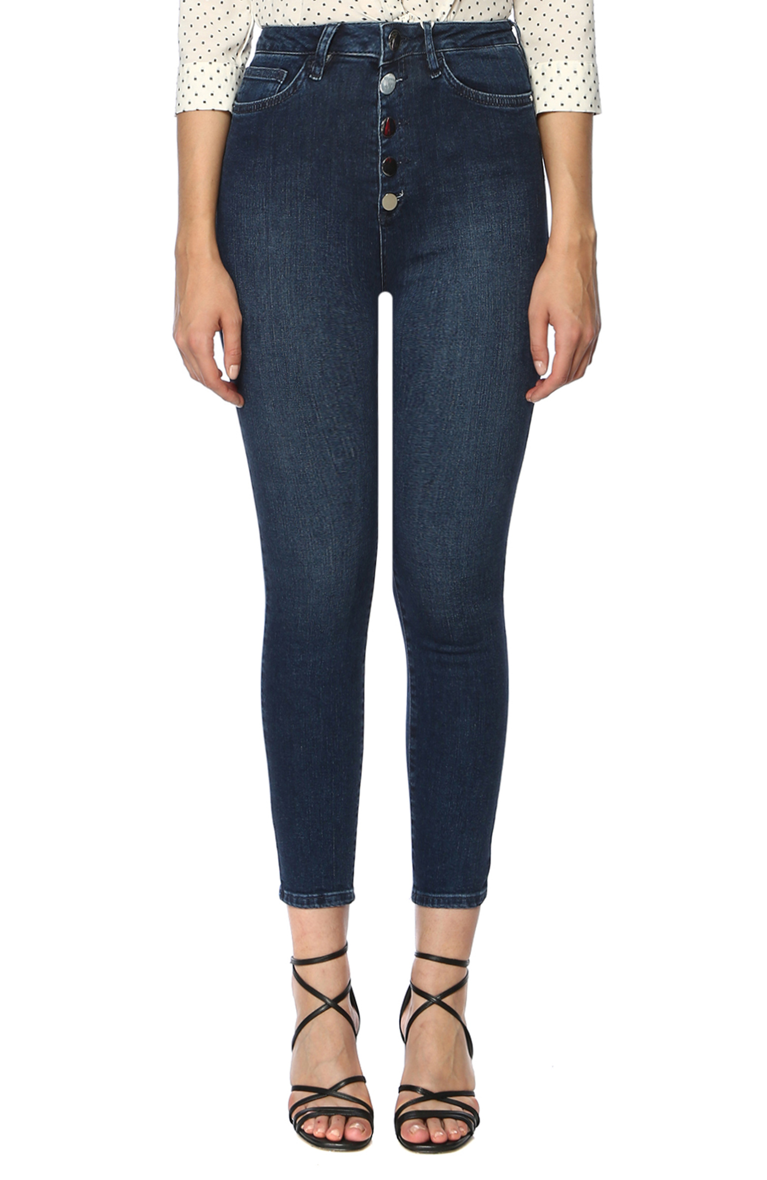 Slim Fit Lacivert Denim Pantolon