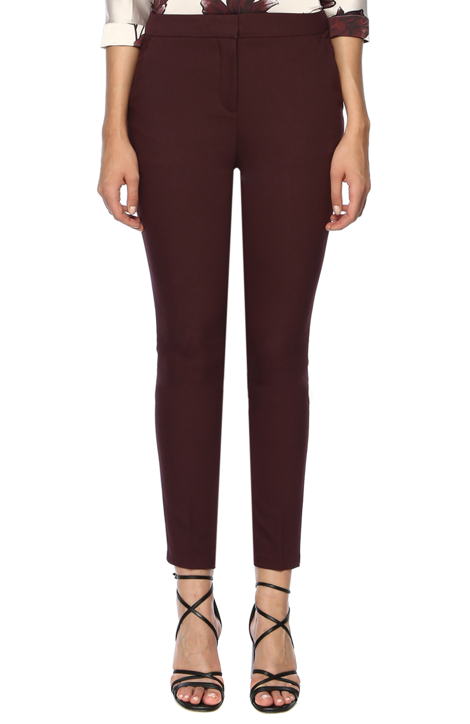 Slim Fit Bordo Pantolon