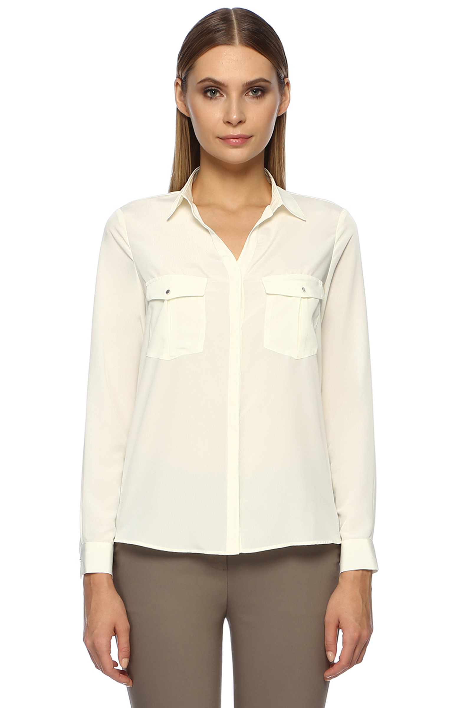 Ekru Basic Gömlek Ekru Basic Gömlek