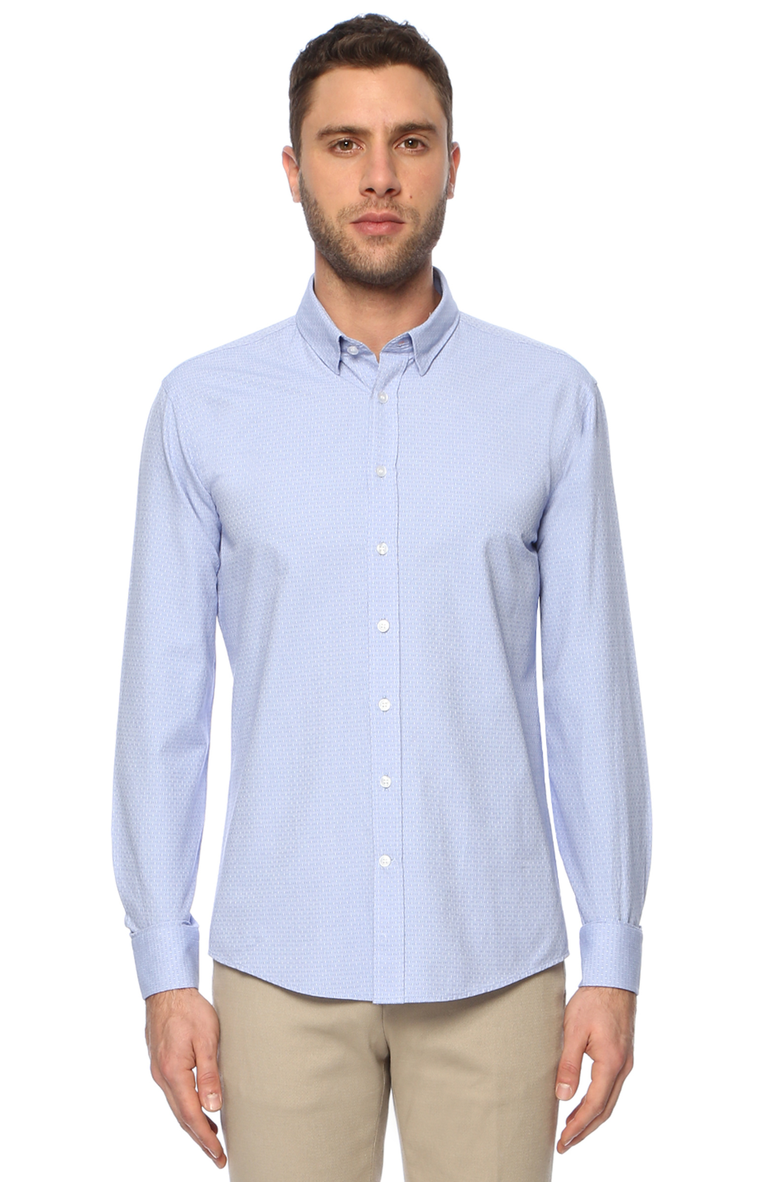 Slim Fit Mavi Gömlek