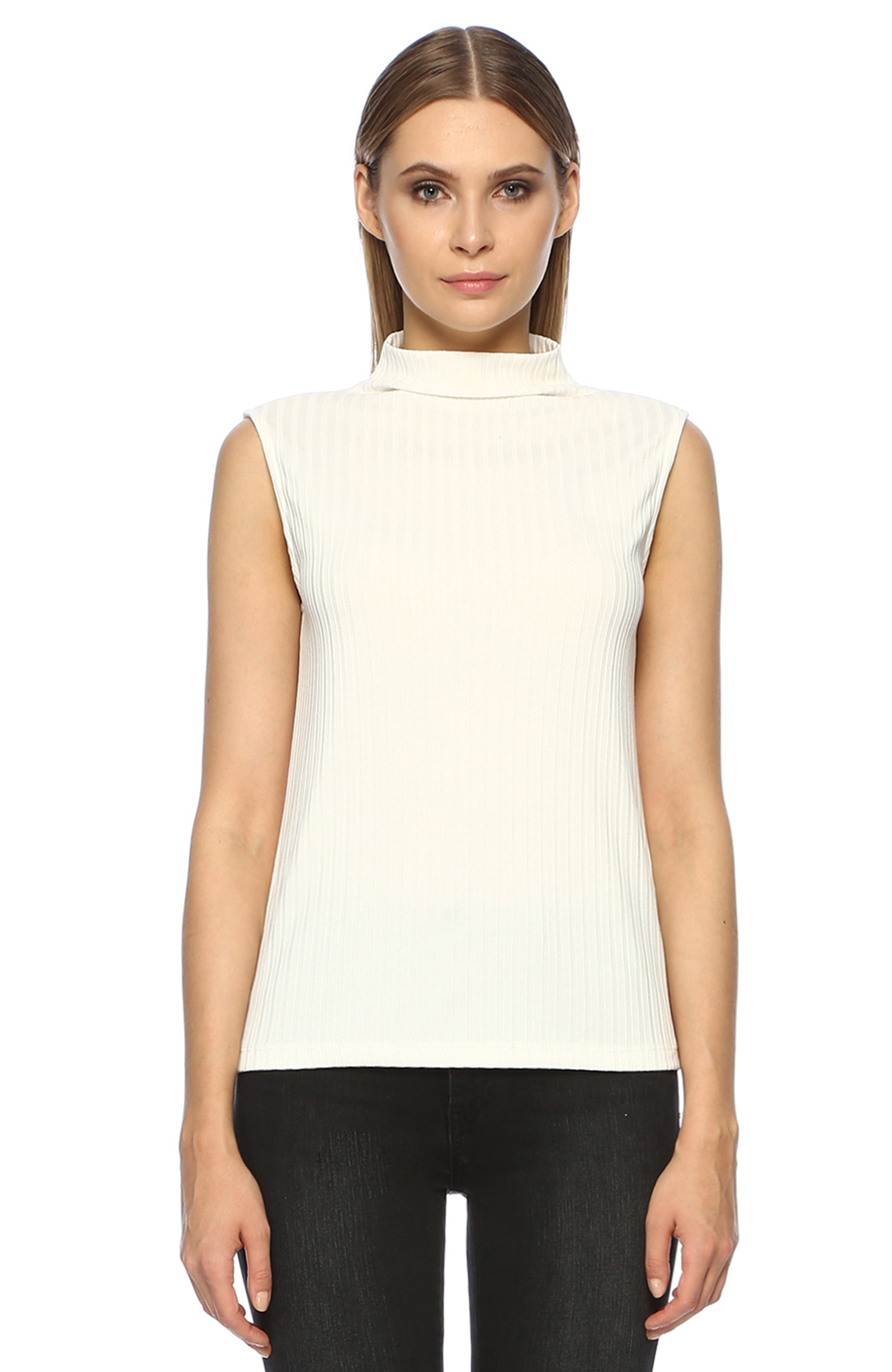 Balıkçı Yaka Ekru Tshirt Balıkçı Yaka Ekru Tshirt