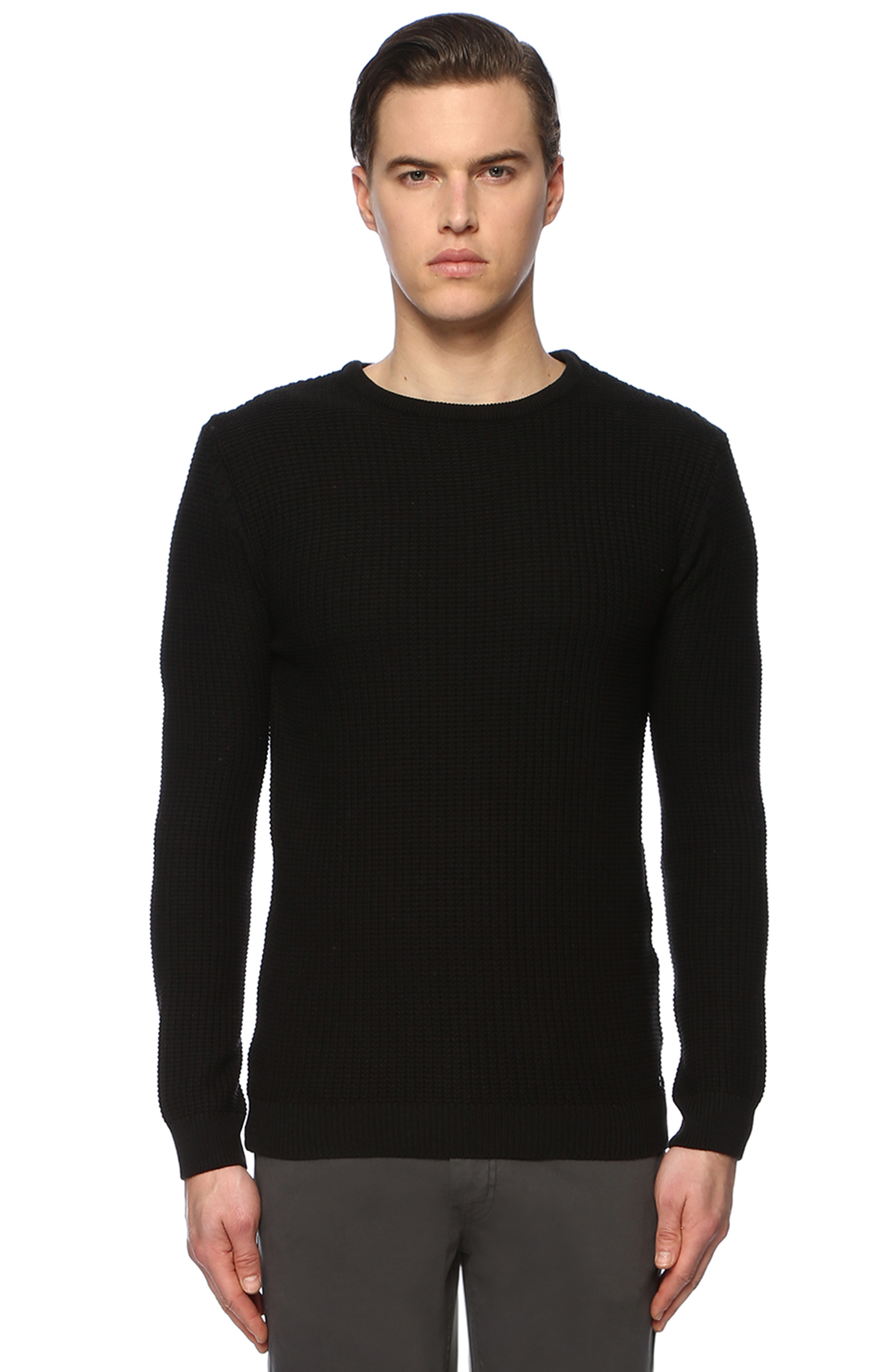 Jakarlı Siyah Kazak