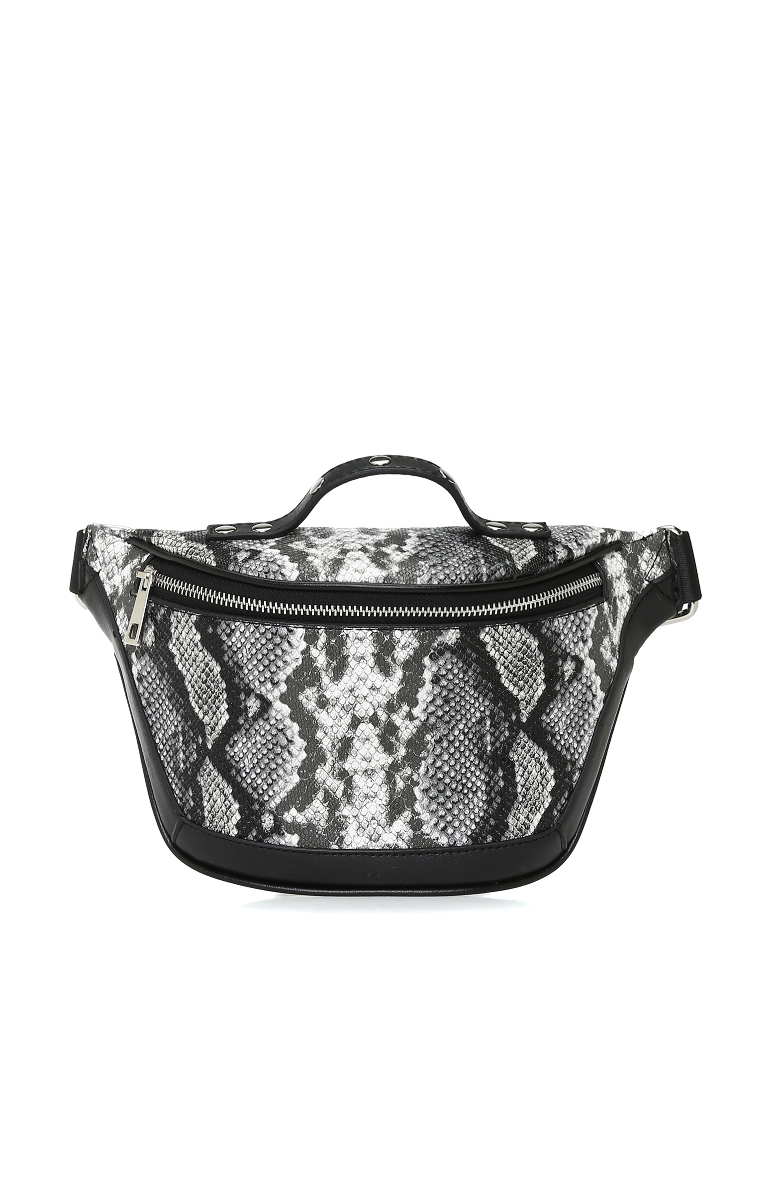 Siyah Süet Kadın Bel Çantası