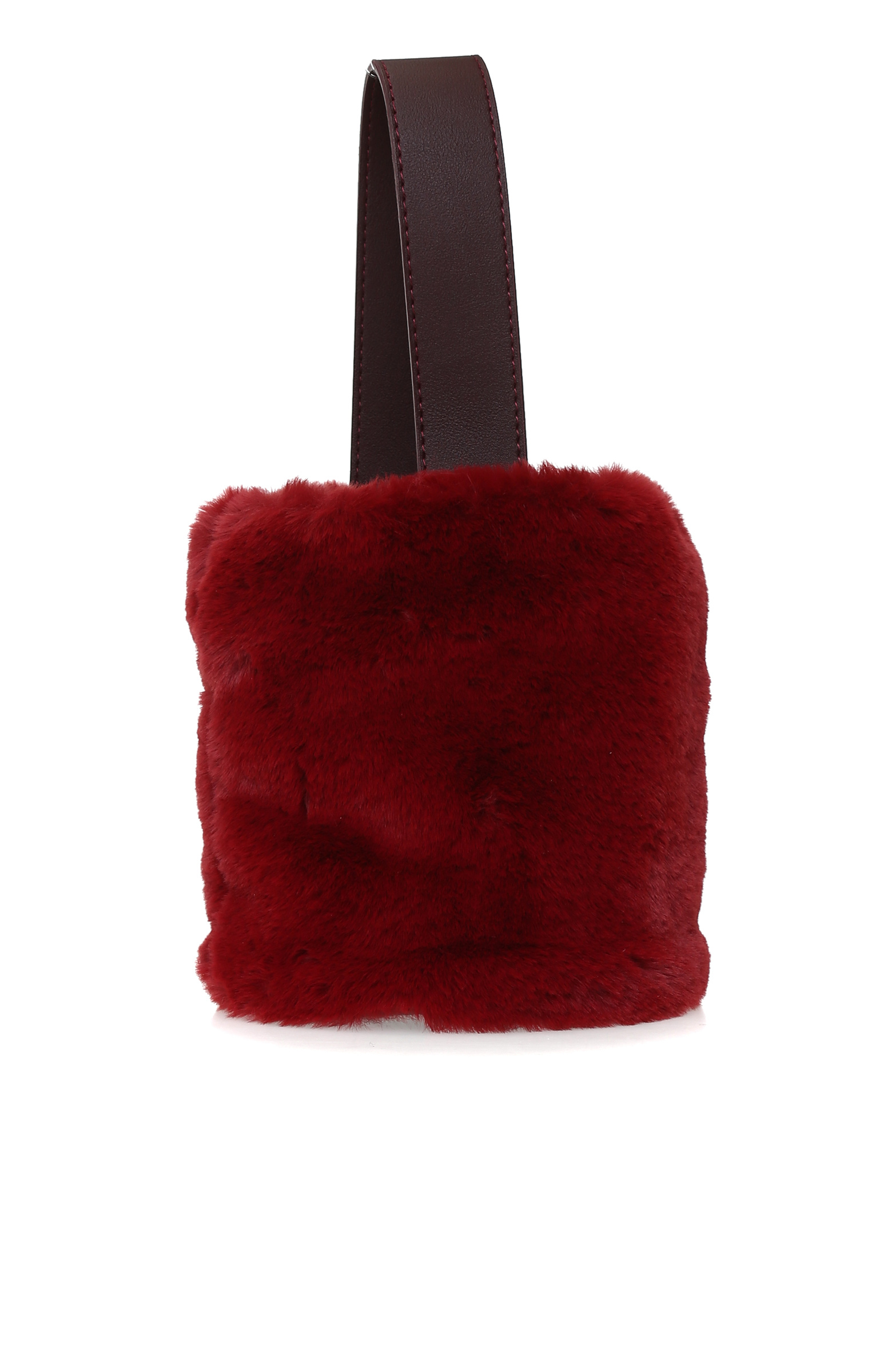 Peluş Bordo Kadın Çanta